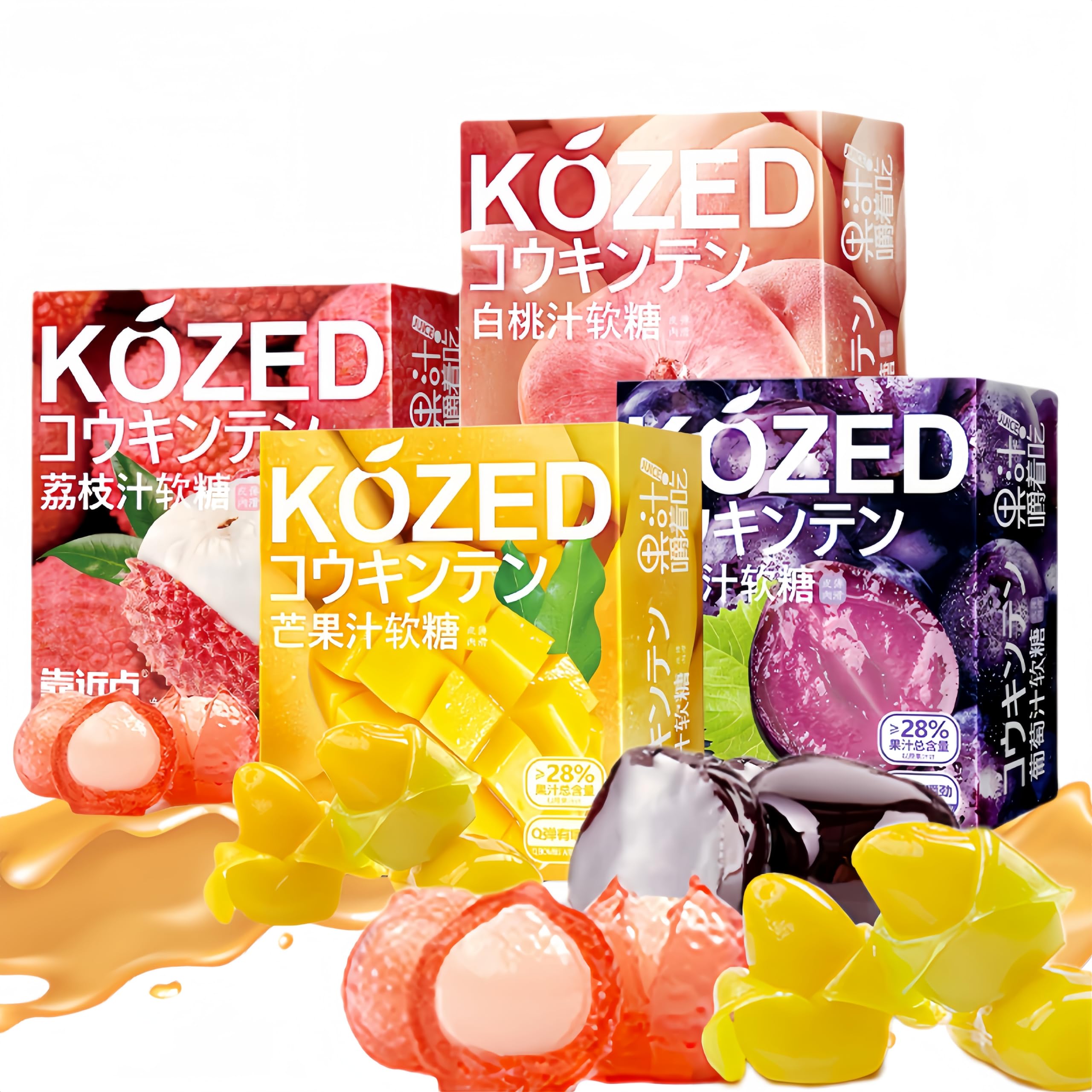 Amazon.com : Peelable Crystal Fruit Gummy Candy - 4d Real Juice Content ...