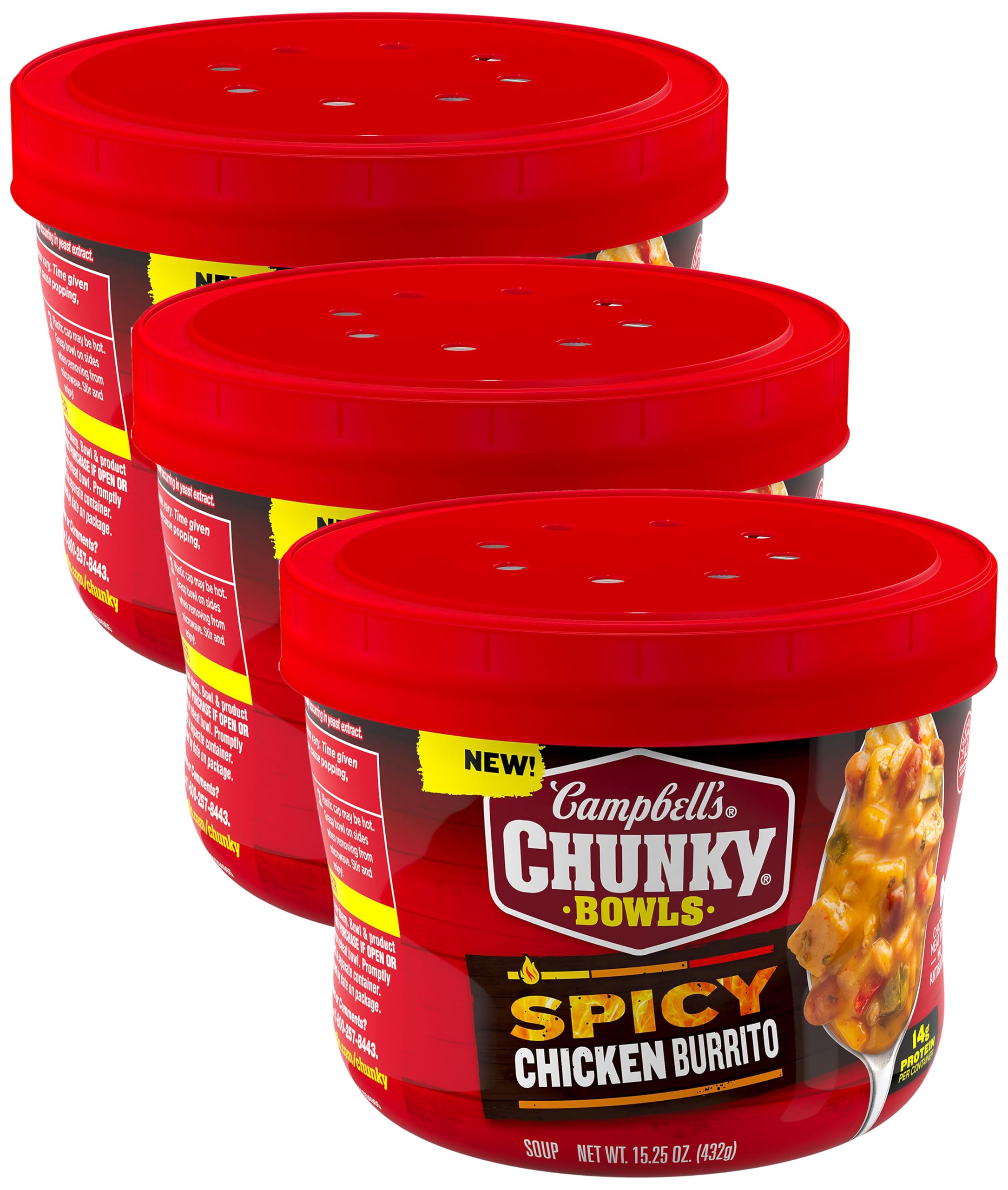 Amazon.com: Campbell’s Chunky Soup, Spicy Chicken Burrito Soup, 15.25 ...