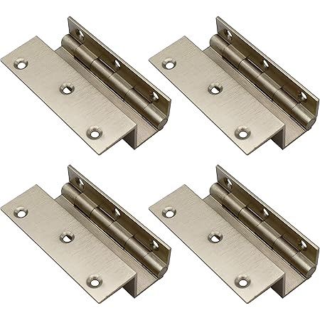 Steel Gold Brass W Hinges 3 INCH Pack of 12 PCS (Silver Matte Finish ...