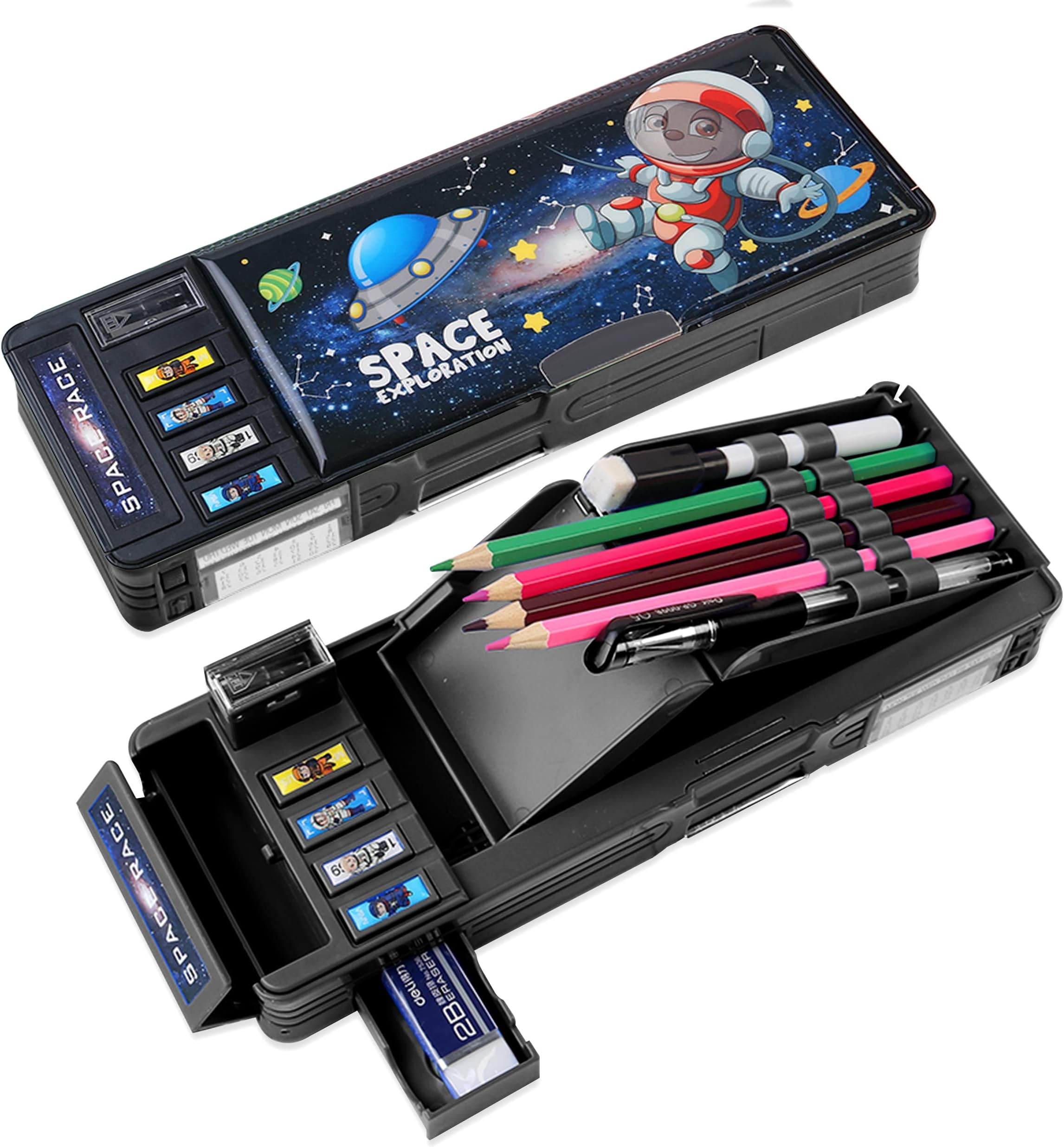 Amazon.com : Henoyso Pencil Box for Boys Basketball Pencil Case with ...