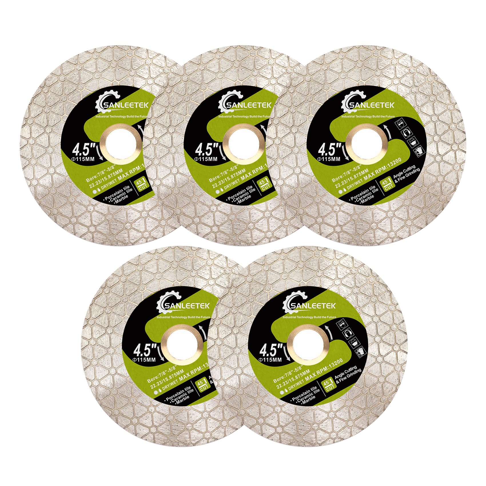 Snapklik.com : Diamond Tile Saw Blade - 5pcs 115mm Diamond Cutting ...