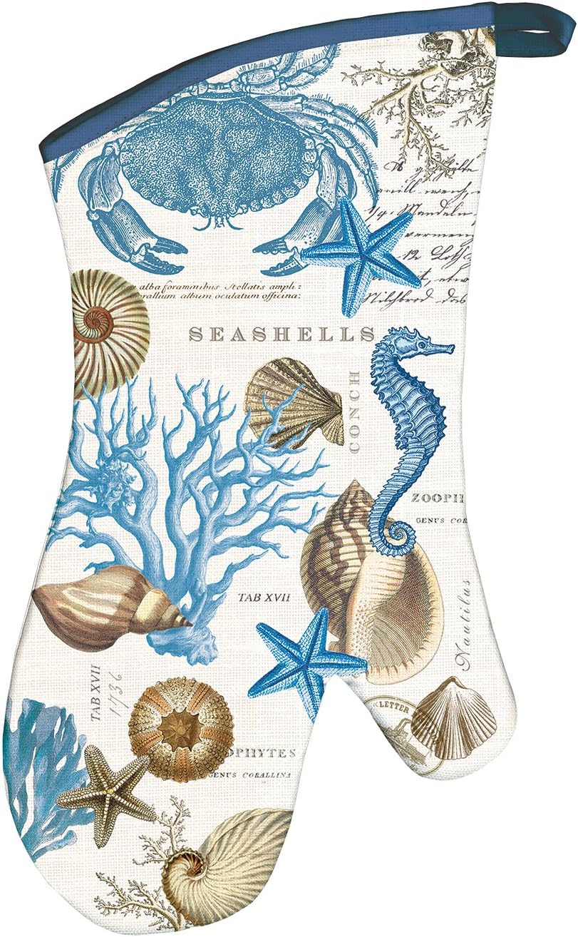 Amazon.com: Michel Design Works Padded Cotton Oven Mitt, Seashore ...