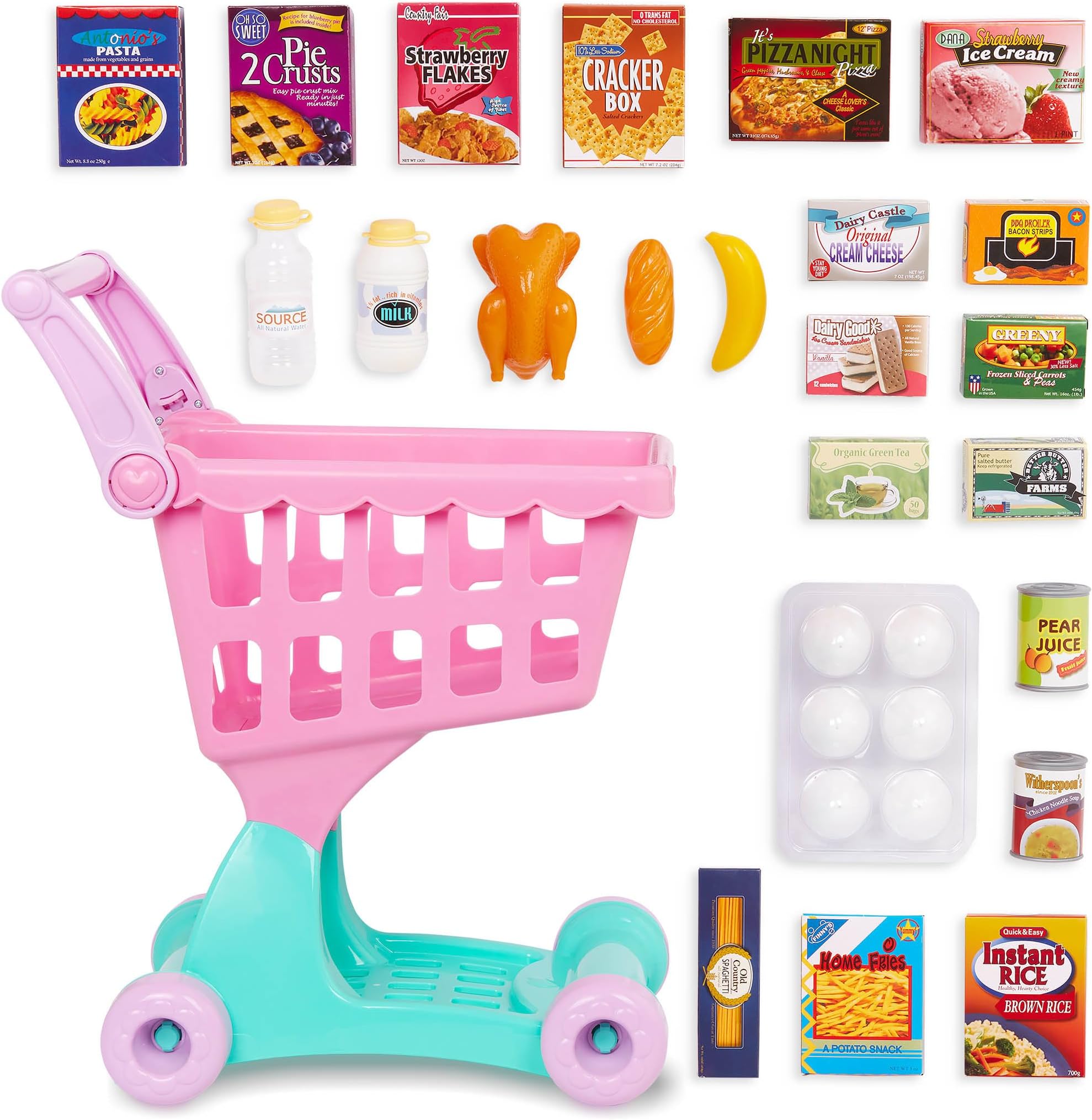 Amazon.com: 2 Pcs Mini Shopping Cart Supermarket Handcart Shopping ...