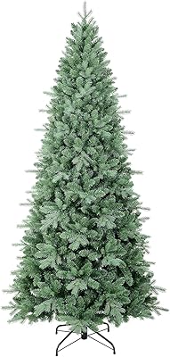 Amazon.com: LIFEFAIR 7.5ft Prelit Slim Christmas Tree, Decorated with ...