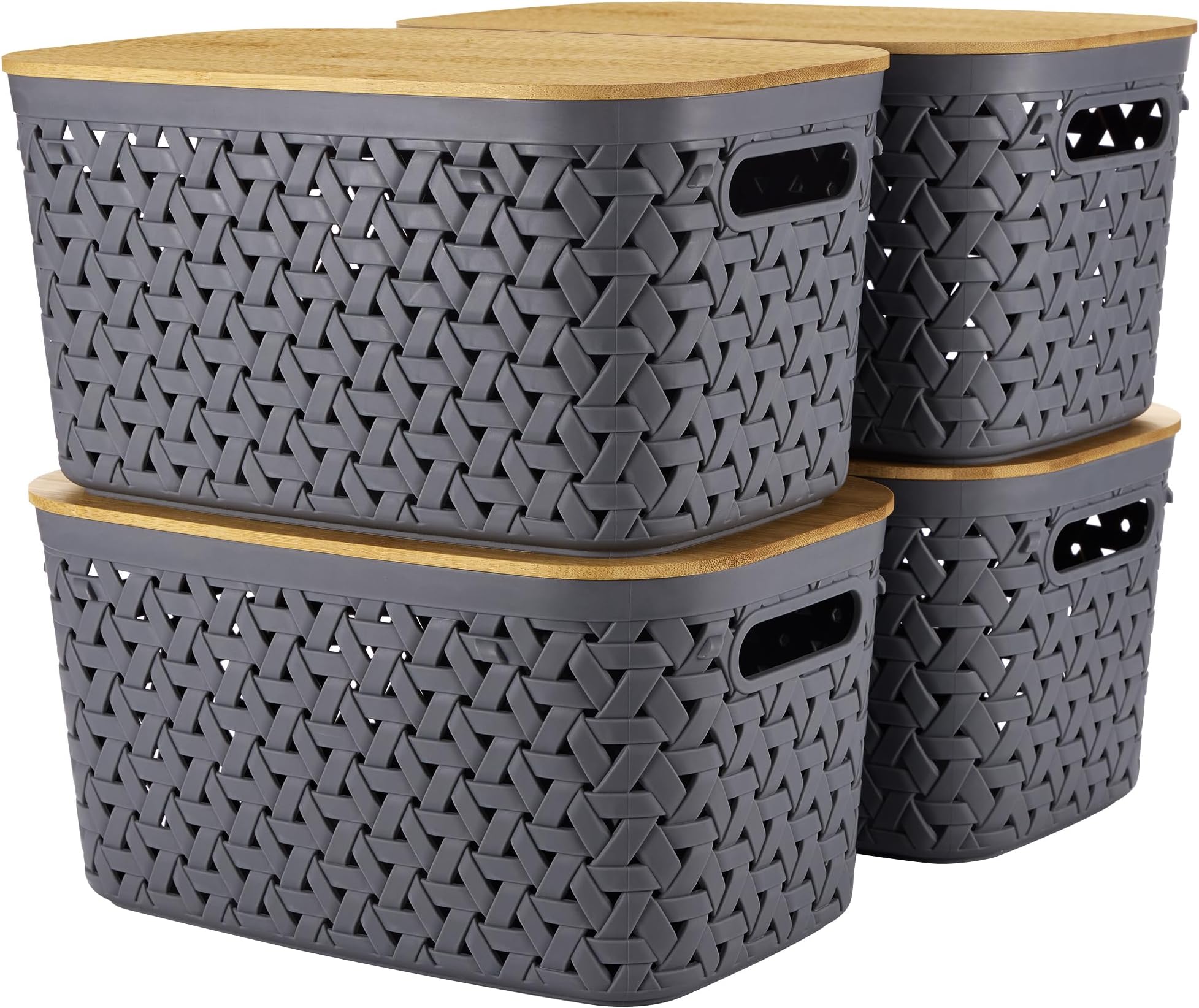 Amazon.com - MaxGear Organization and Storage, Pastic Storage Bins ...
