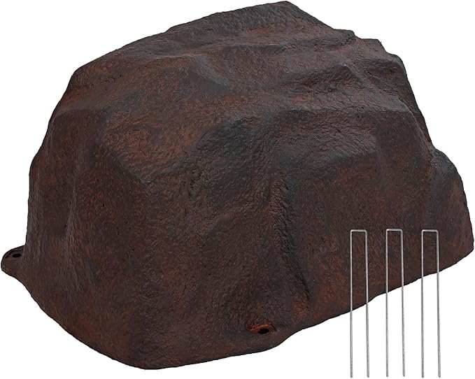 Amazon.com: Sunnydaze 14” H Polyresin Faux Landscape Rock Cover ...