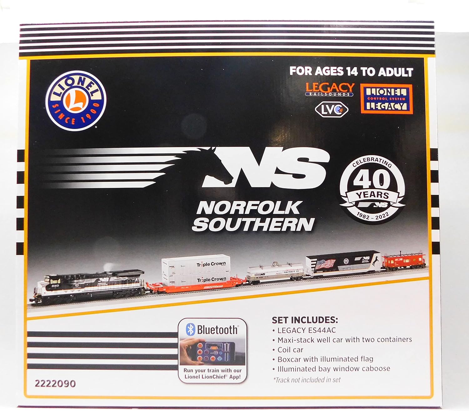 Amazon.com: LIONEL Norfolk Southern Legacy 40TH ANNY Freight Train Set ...