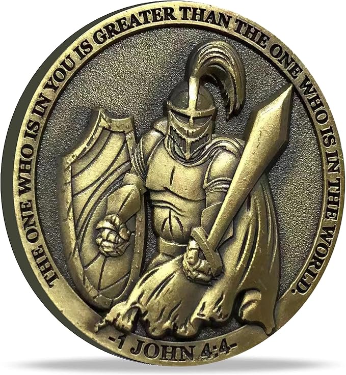 Amazon.com: The Task Ahead Christian Challenge Coin Featuring A Fully ...