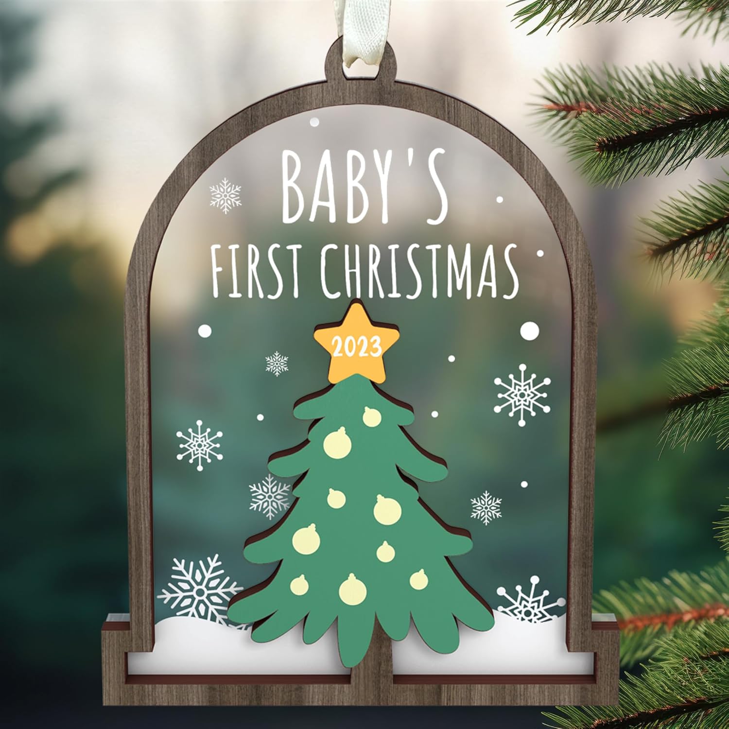 Amazon.com: SUCHAGIFT Baby First Xmas Ornament 2023 - Babys First Xmas ...