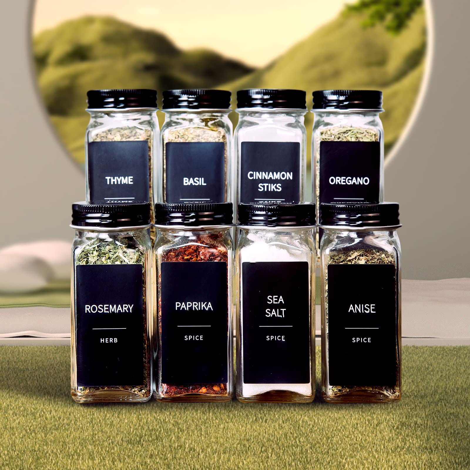 Reproduction Vintage Spice Labels Custom Kraft Rectangle Canning