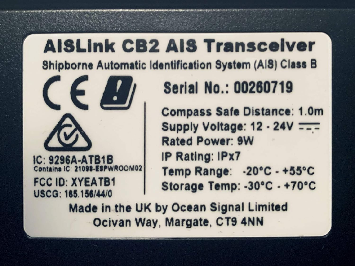 AISLink CB2 Class B+ AIS Transponder with Built in Nepal | Ubuy