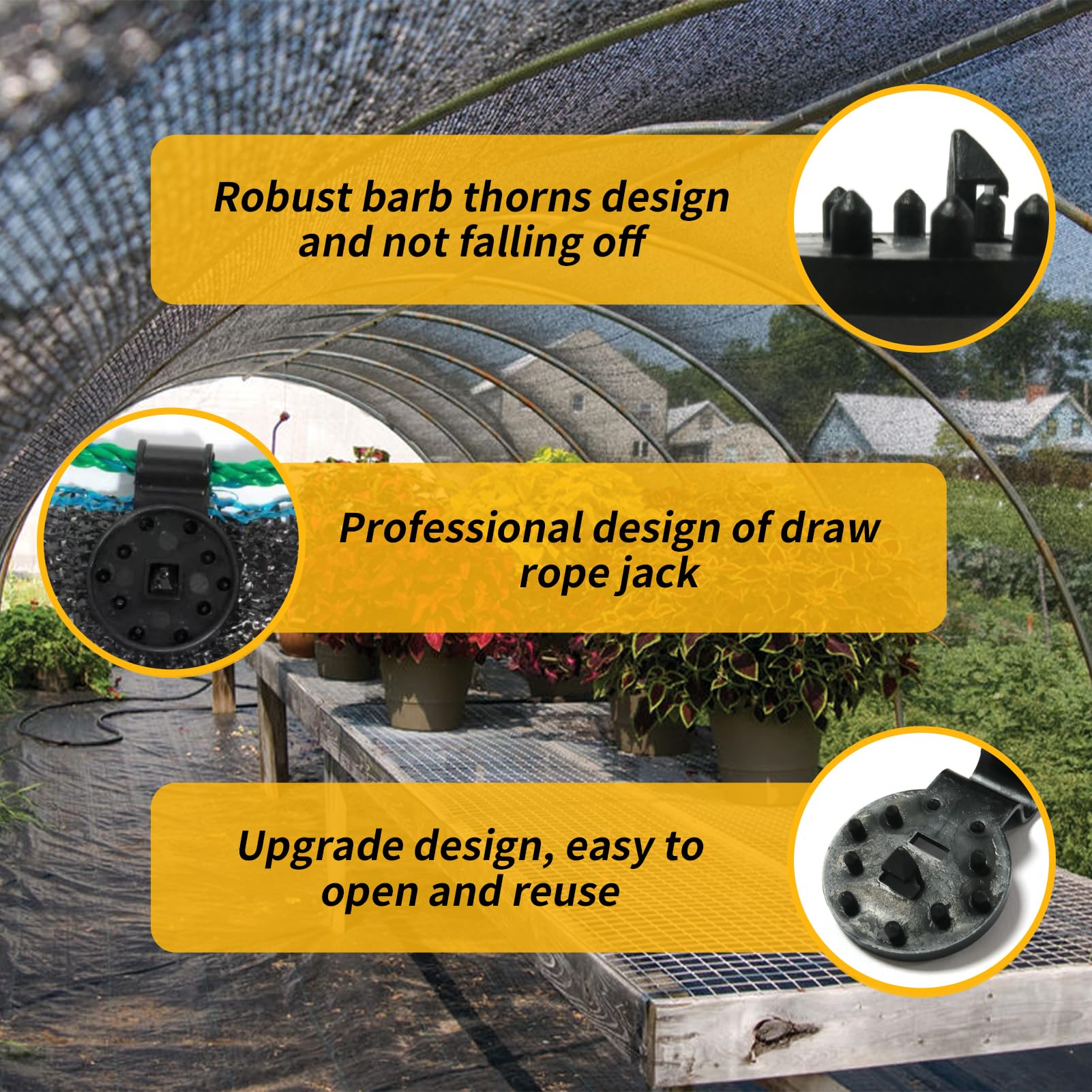 Snapklik.com : 100 Pack Shade Cloth Plastic Clips Heavy Duty Lock Grip ...