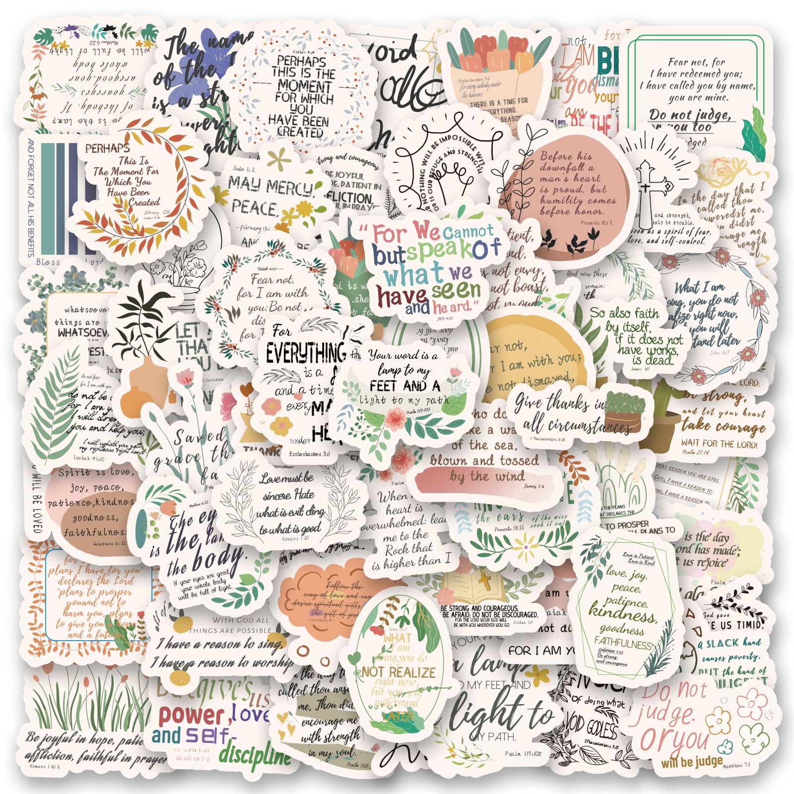 Amazon.com: 100Pcs Bible Stickers, Inspirational Christian Stickers ...