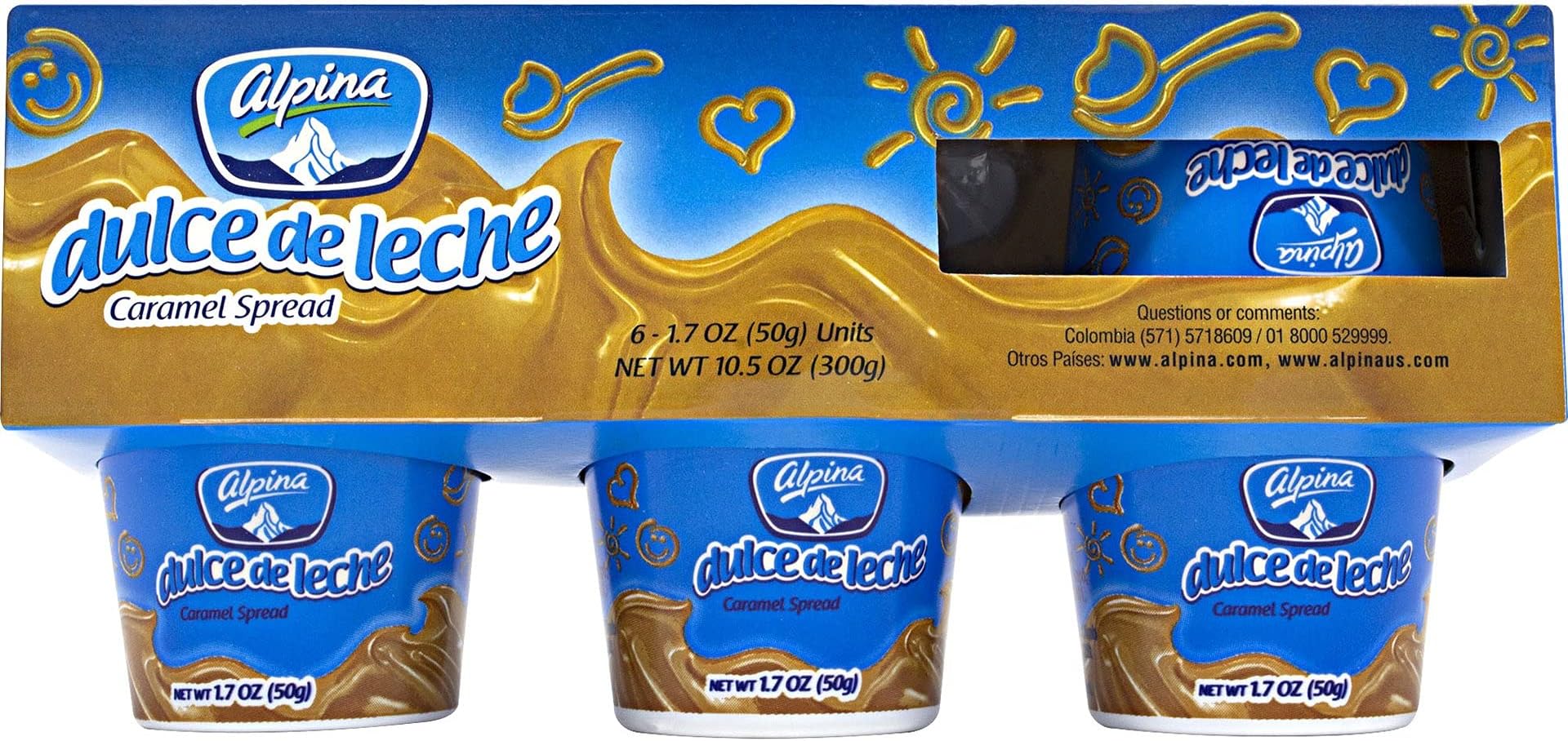 Amazon.com : AREQUIPE ALPINA Dulce de Leche (2 PACK). Milk Caramel ...