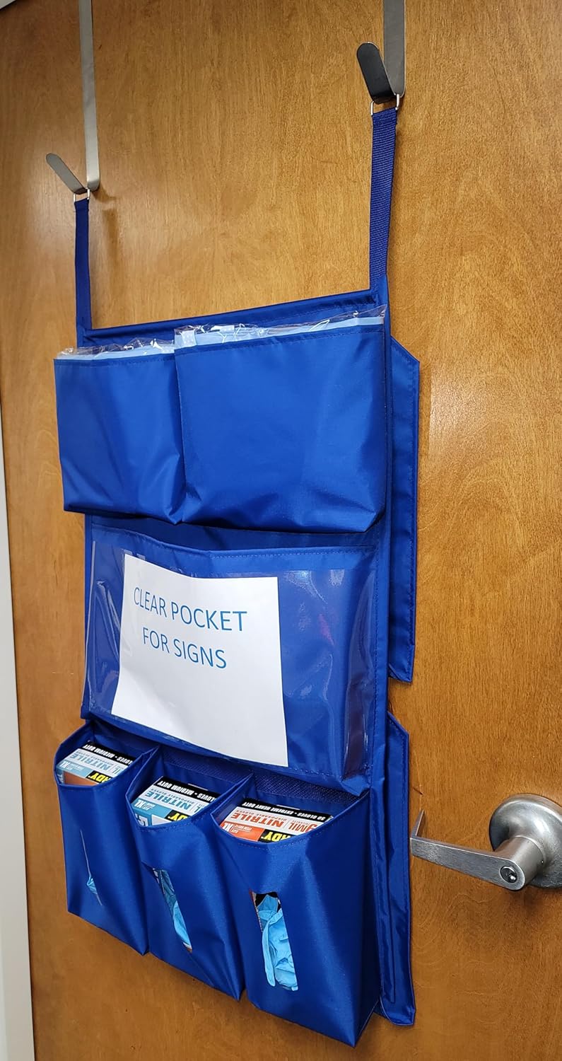 Amazon.com: It's Sew EZ PPE Isolation Door Caddy - 8 Pockets - NFPA-701 ...