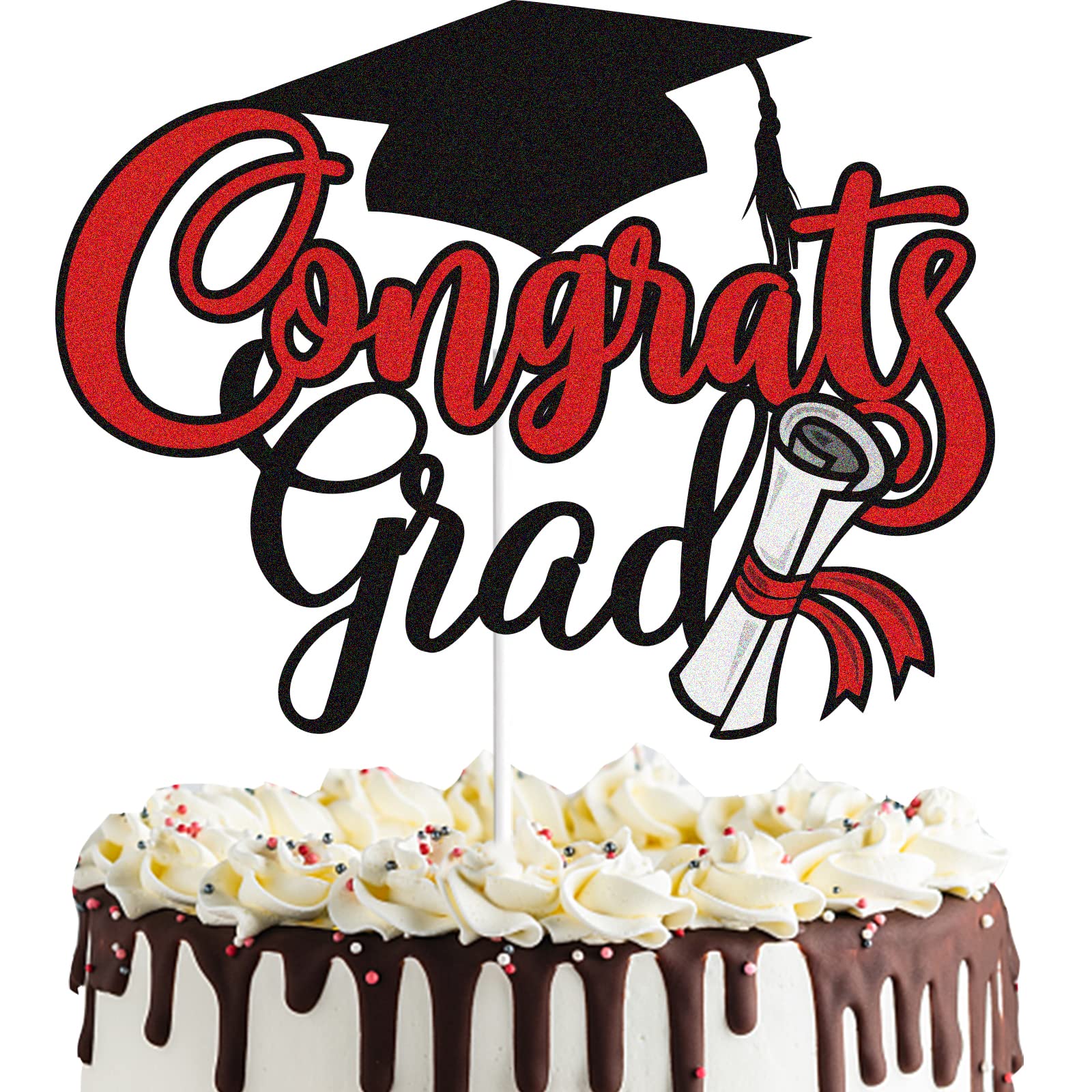 Congrats Grad Cake Topper Decorations Happy Graduation 2022 Cake Topper ...