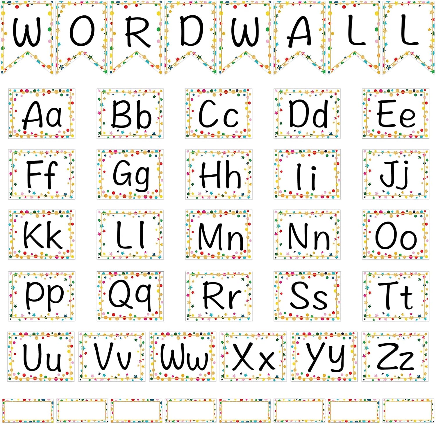 Amazon.com : Word Wall Bulletin Board Set Alphabet Letter for Classroom ...