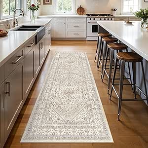 Amazon.com: 3x8 Runner Rug for Hallway Washable: Non Slip Kitchen Rugs ...