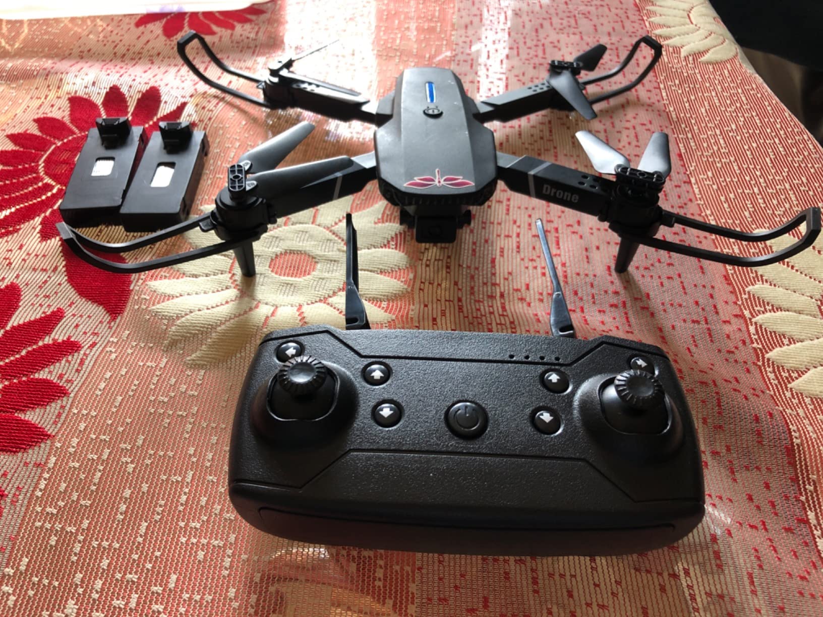 Dragonflies Black Quadcopter Dual HD Camera Drone 1+1 Extra Batteries ...