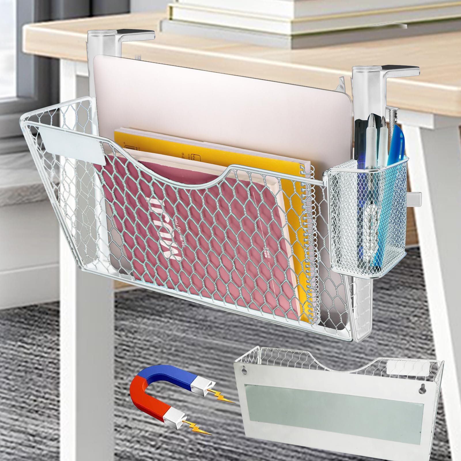 Amazon.com : MILEGI Under Desk Drawer Organizer, Under Desk Storage ...