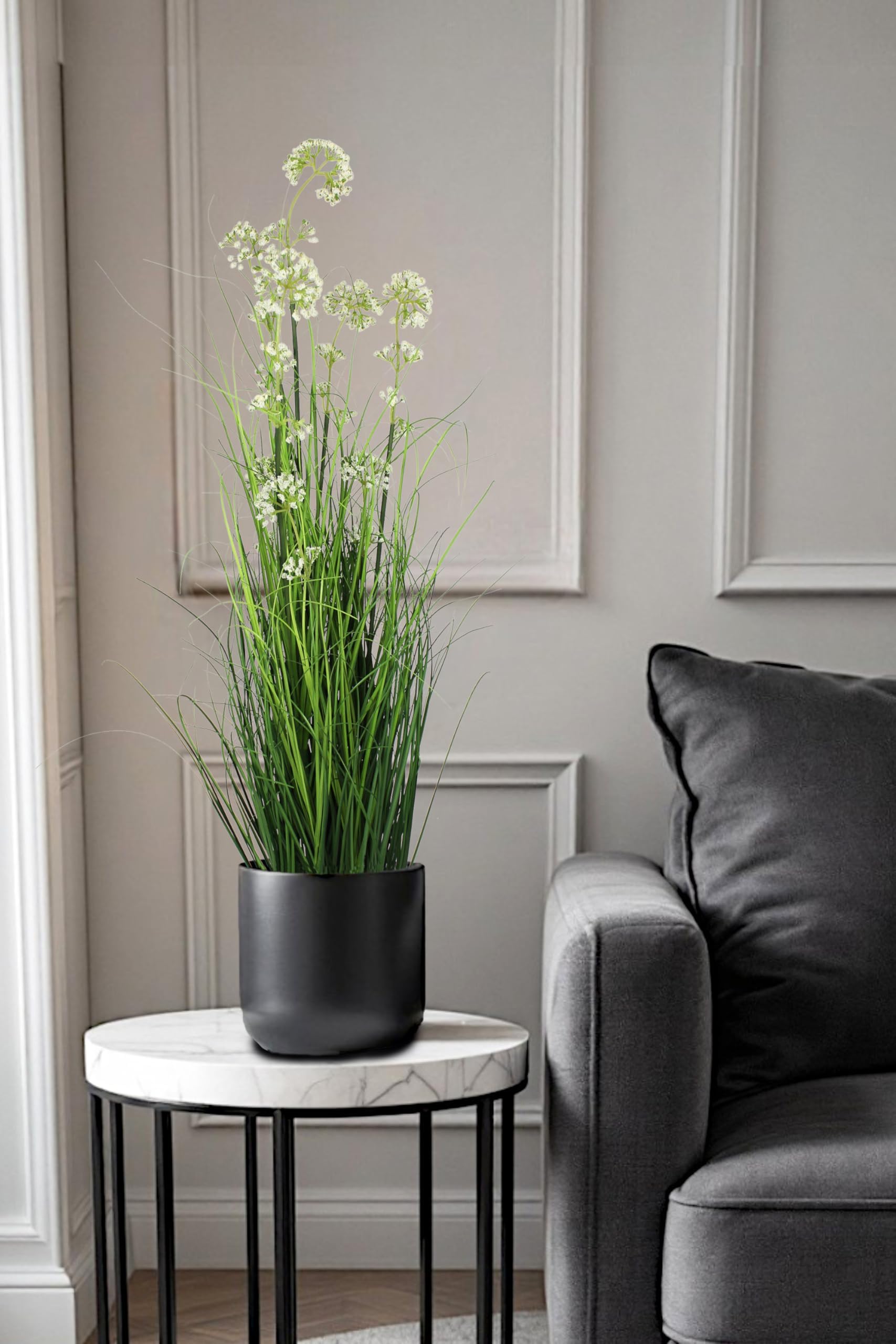 Amazon.de: Kunstgras 120 cm hoch mit Seegraskorb Dekogras Gräser ...