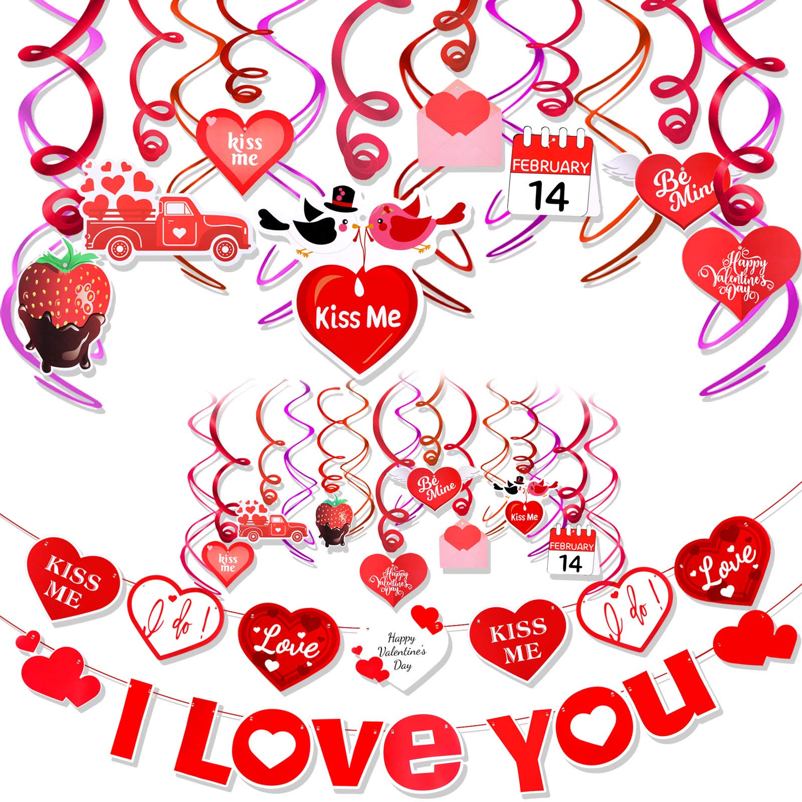 Buy Valentine's Day Hanging Decoration Set, Valentines Day Hanging ...