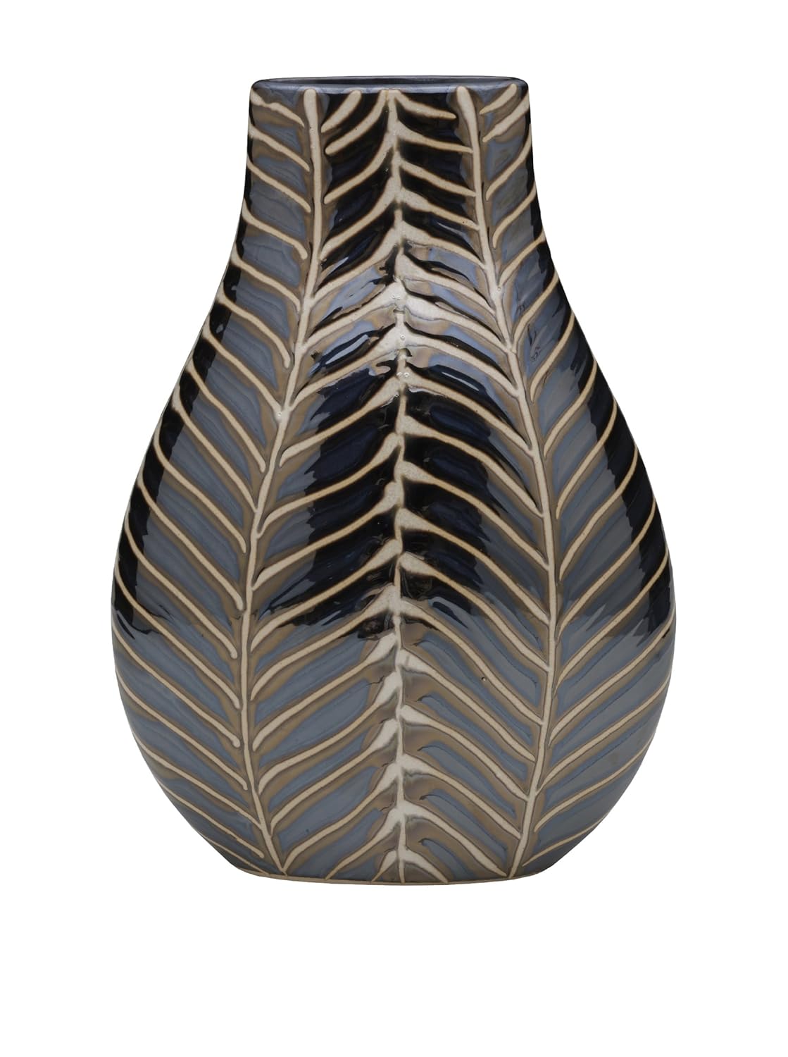 Buy Bombay Bronze Leafy Ceramic Vase Online at Low Prices in India ...