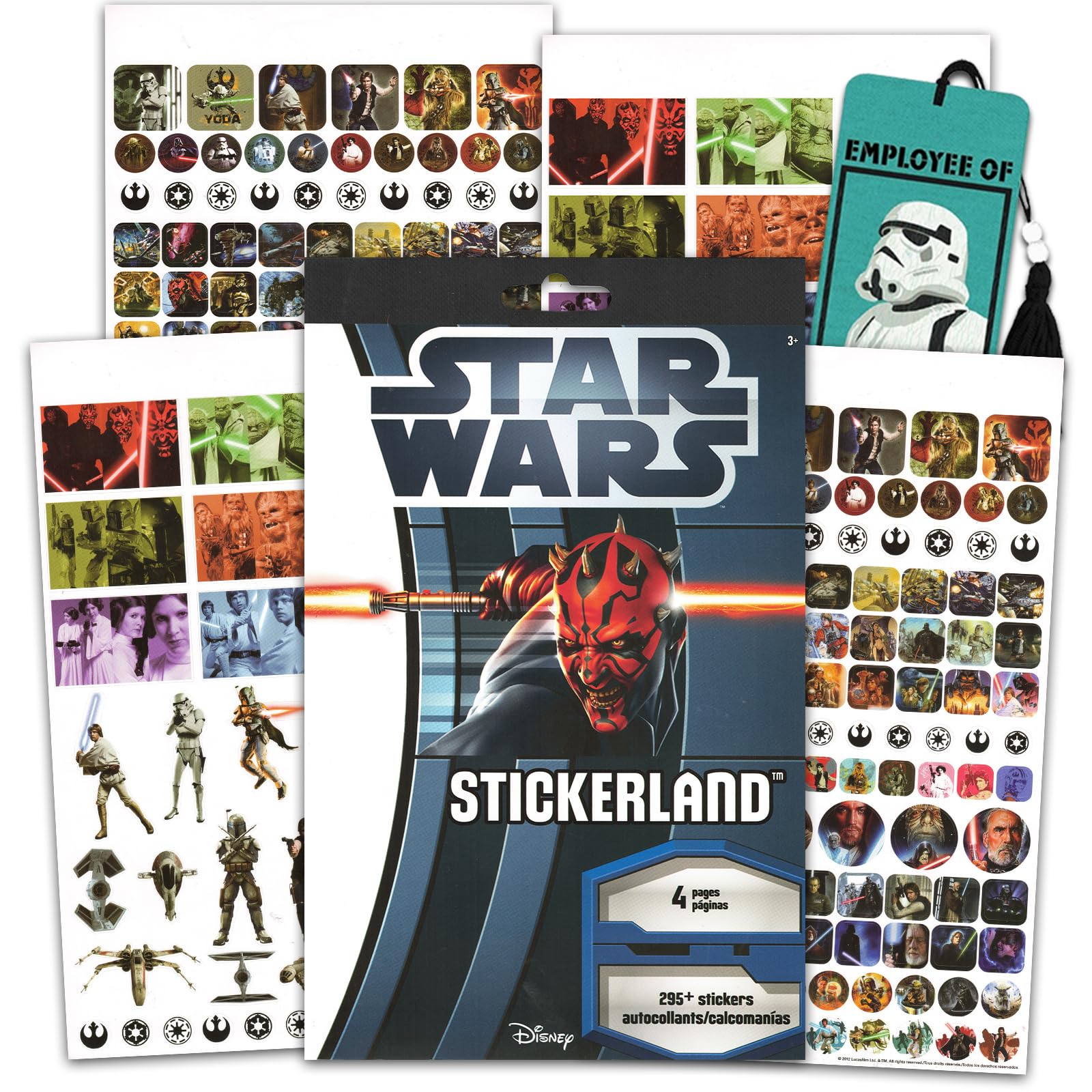 Amazon.com: Star Wars Stickers - 4 Sheets of Star Wars Decorative ...