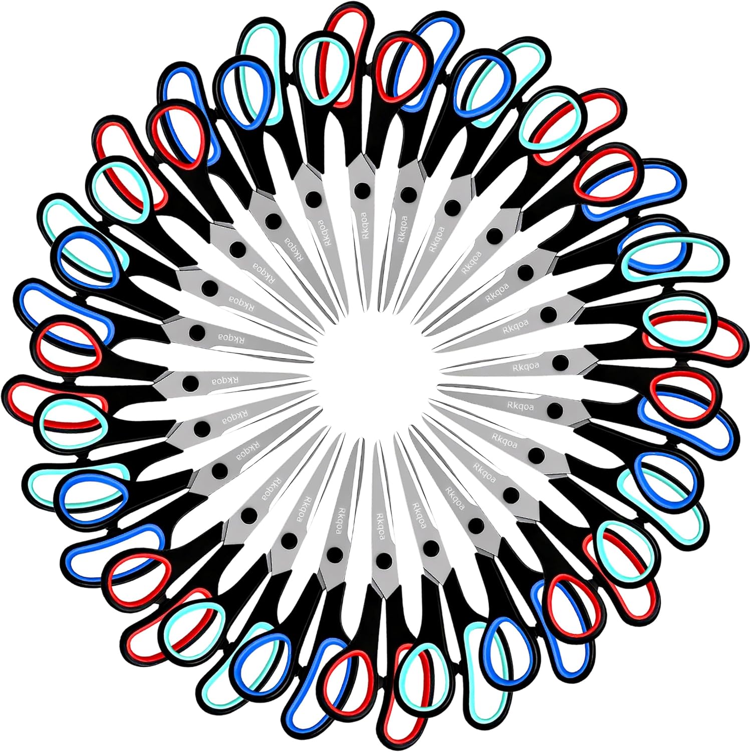 Amazon.com: Scissors Set of 24-Pack, Rkqoa 8" All Purpose Pure Black ...