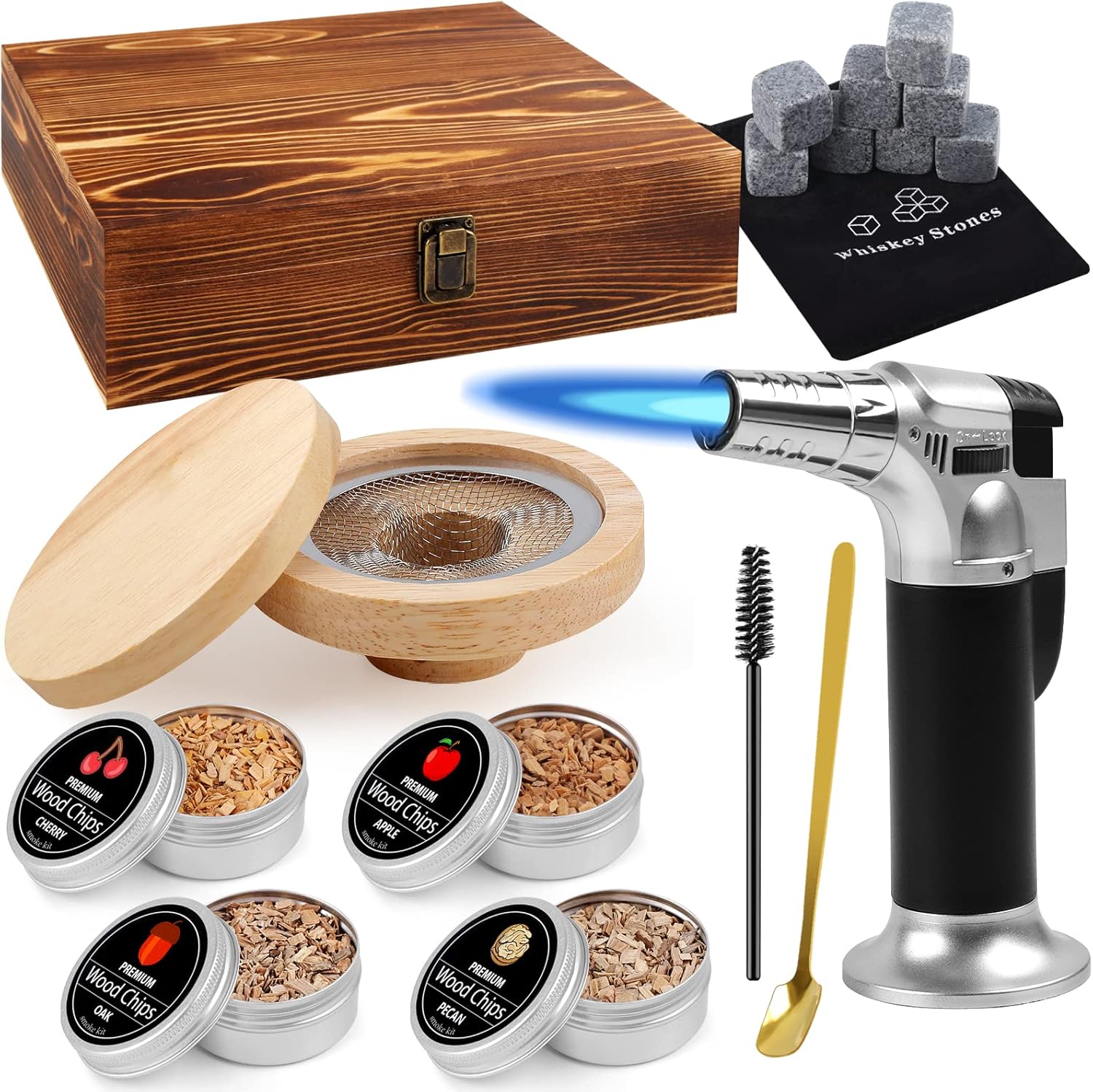 Amazon.com : Cocktail Smoker Kit with Torch - 4 Flavors Wood Chips ...