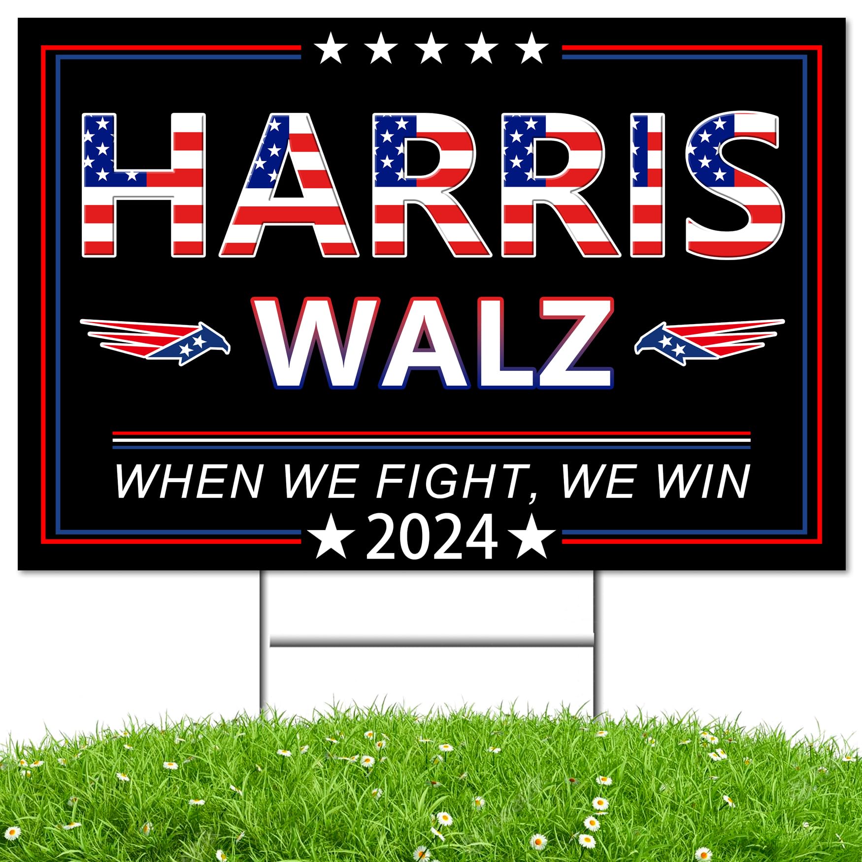 Amazon.com : Harris Waltz 2024 Yard Sign,18x12In Kamala Harris Tim Walz ...