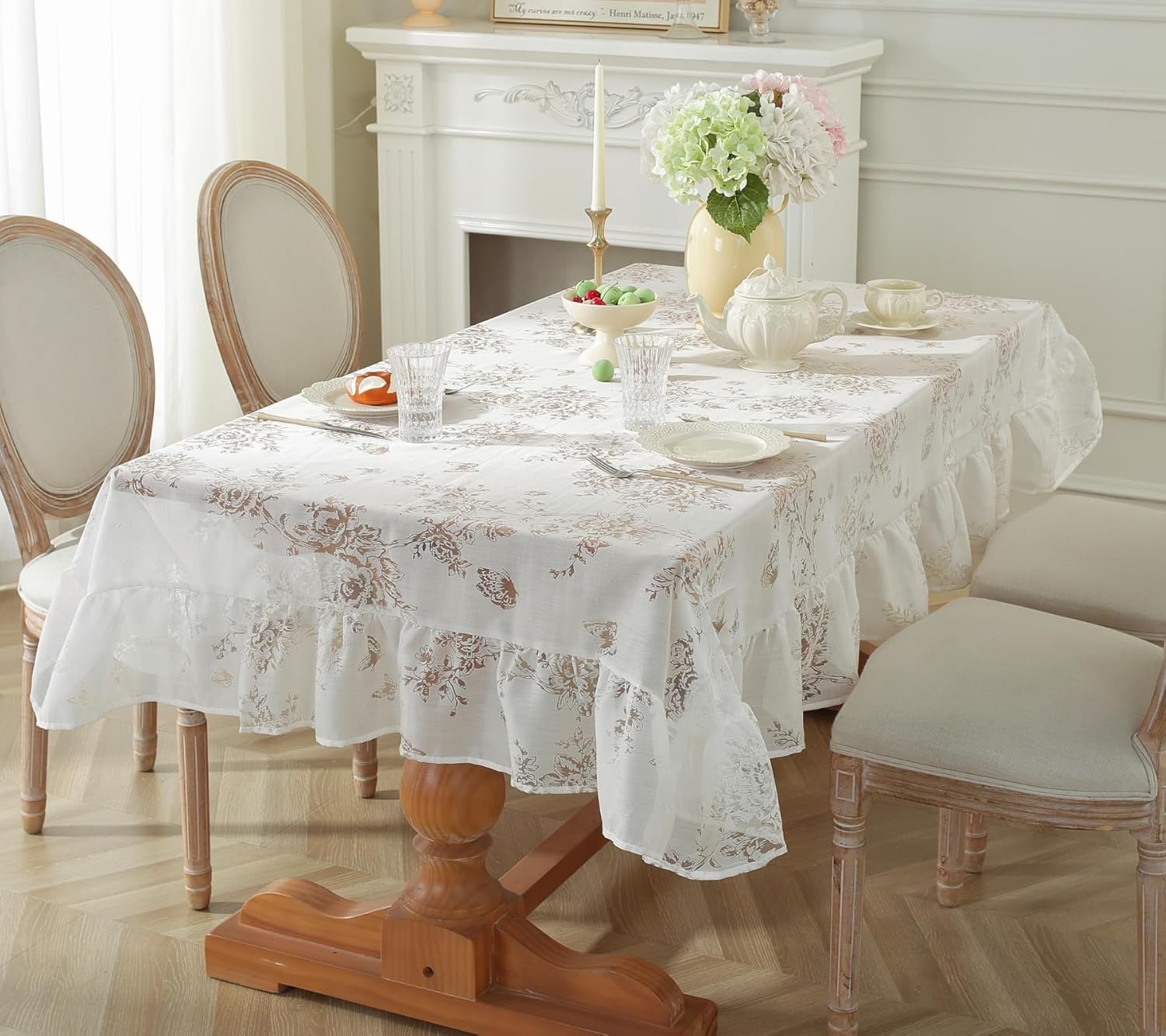 Amazon.com: Huierxun Vintage White Openwork Floral Lace Small Rectangle ...