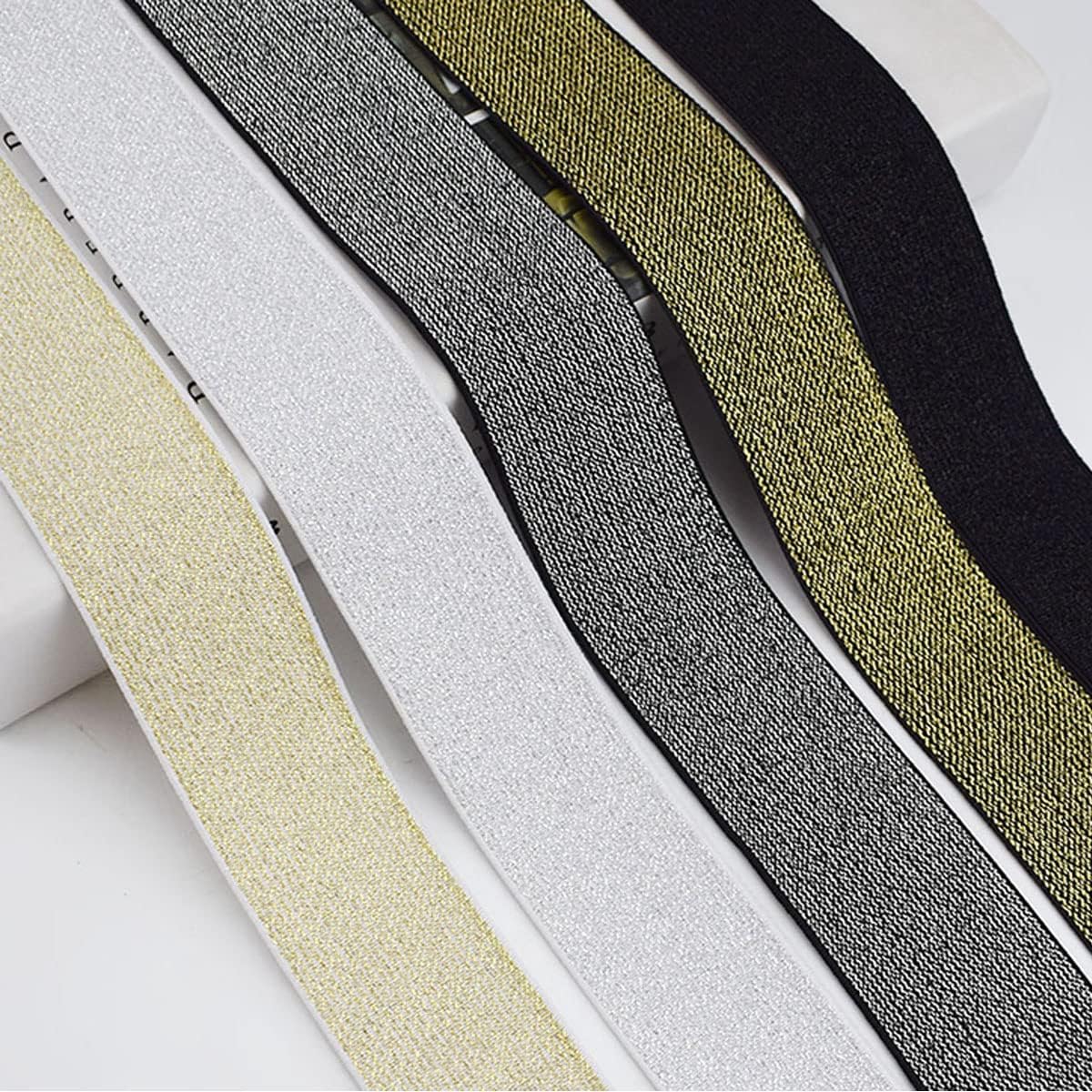 Michass Glitzer Gummiband Gummibänder Elastische Bänder Breite 25mm ...