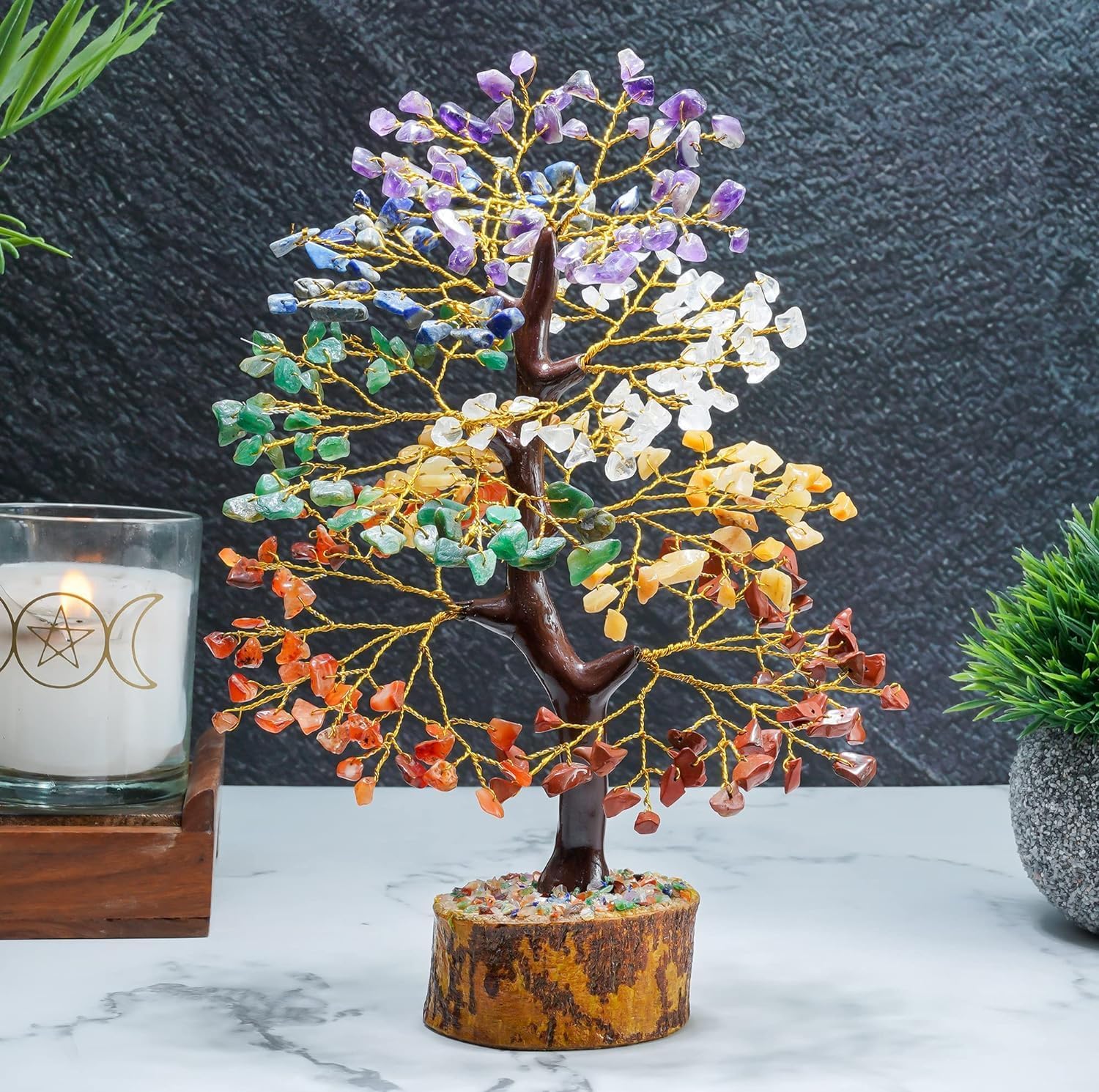 Buy 10Club Pure Brass Kalpavriksha Tree Showpiece (6.6 inches, 500 gram ...
