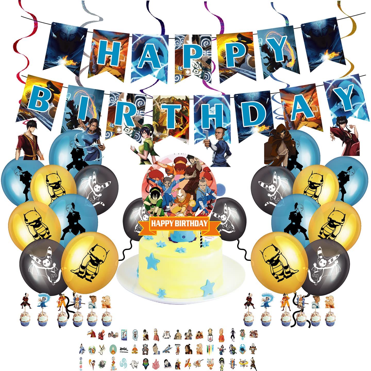 Buy Avatar Birthday Party Decorations Supplies Including Banner Cake ...