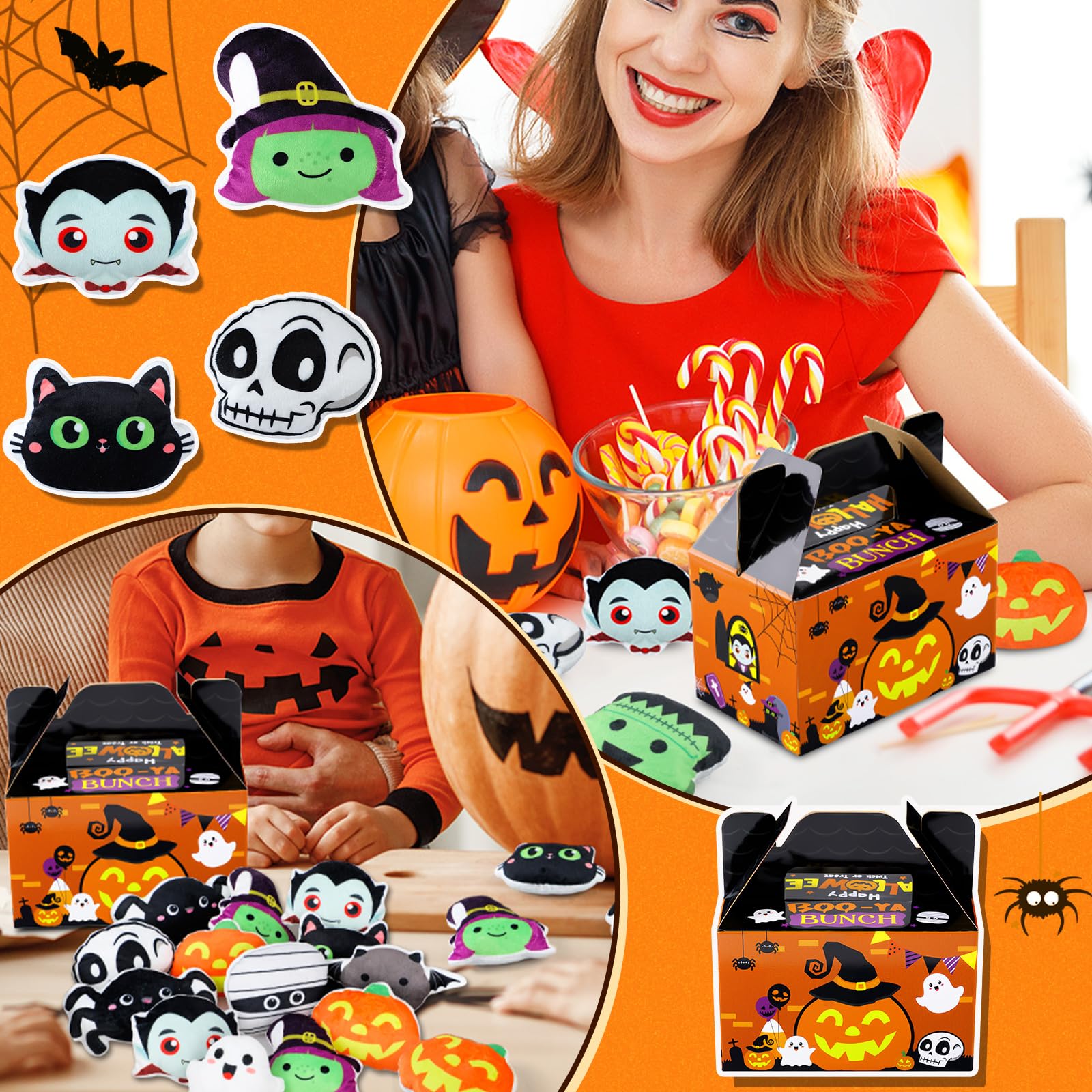 Snapklik.com : 66 Pcs Halloween Stuffed Animal Plush Toy Gift Set Bulk ...