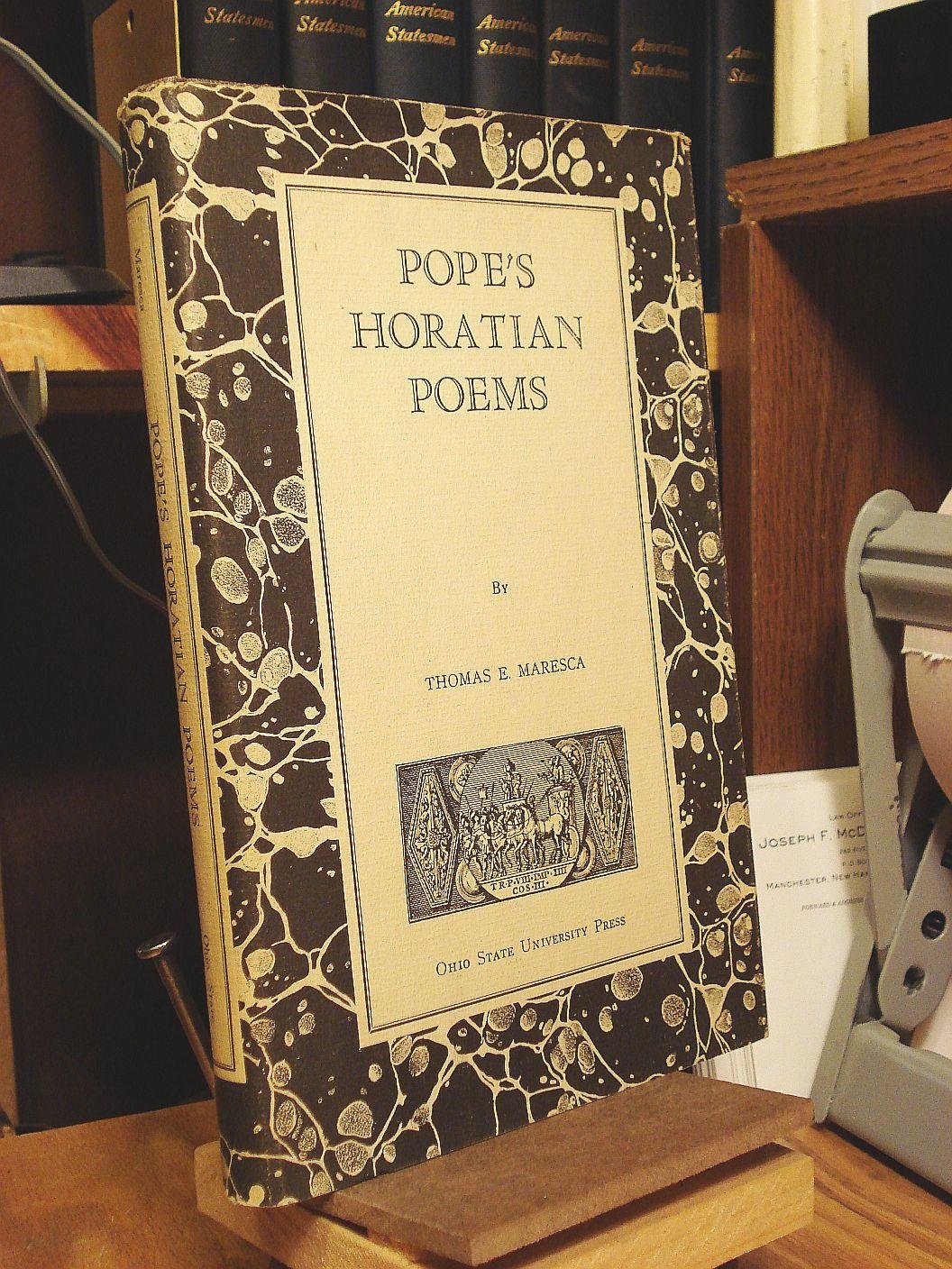 Pope's Horatian Poems: Maresca, Thomas E: Amazon.com: Books