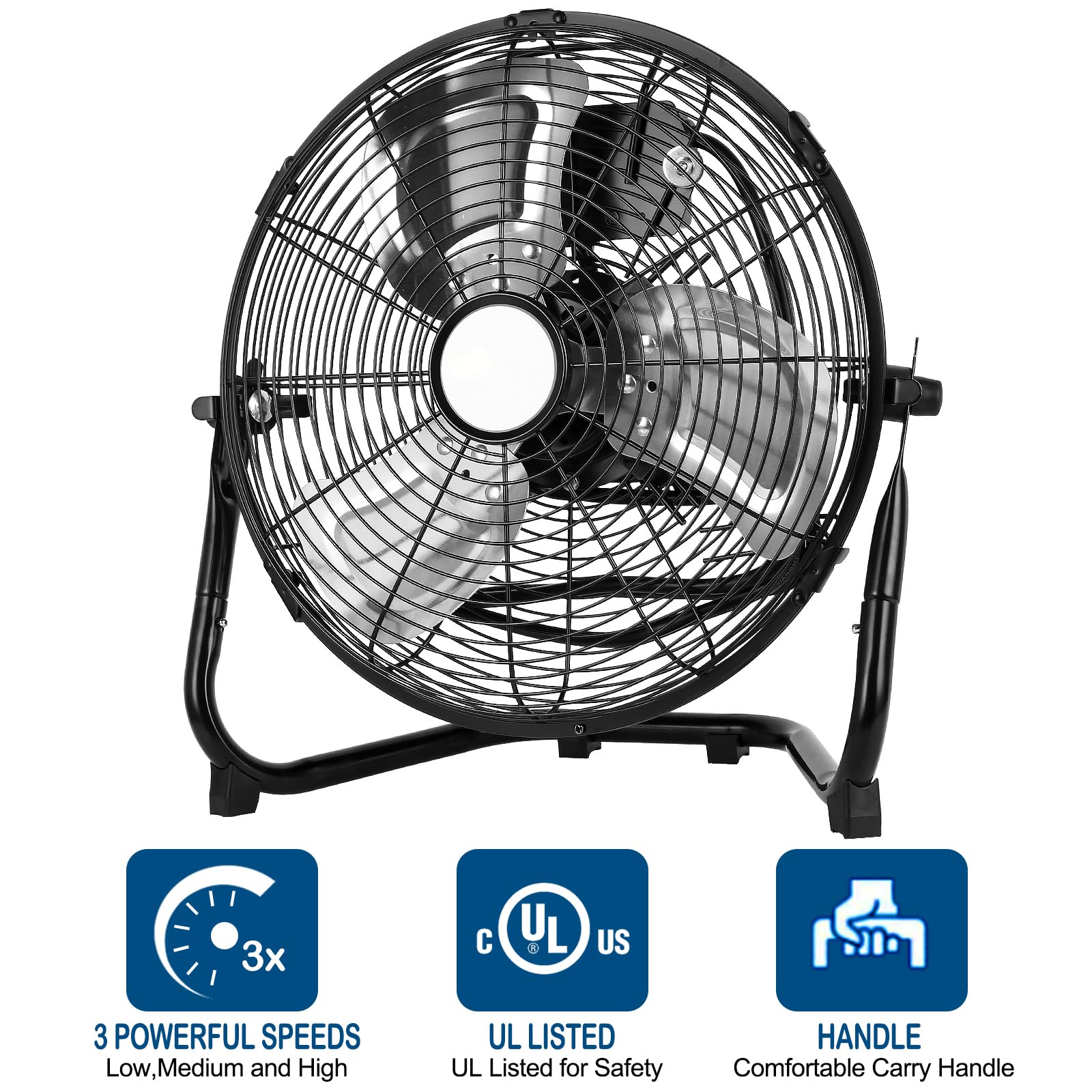 Snapklik.com : BILT HARD 12 In High Velocity Heavy Duty Metal Floor Fan ...