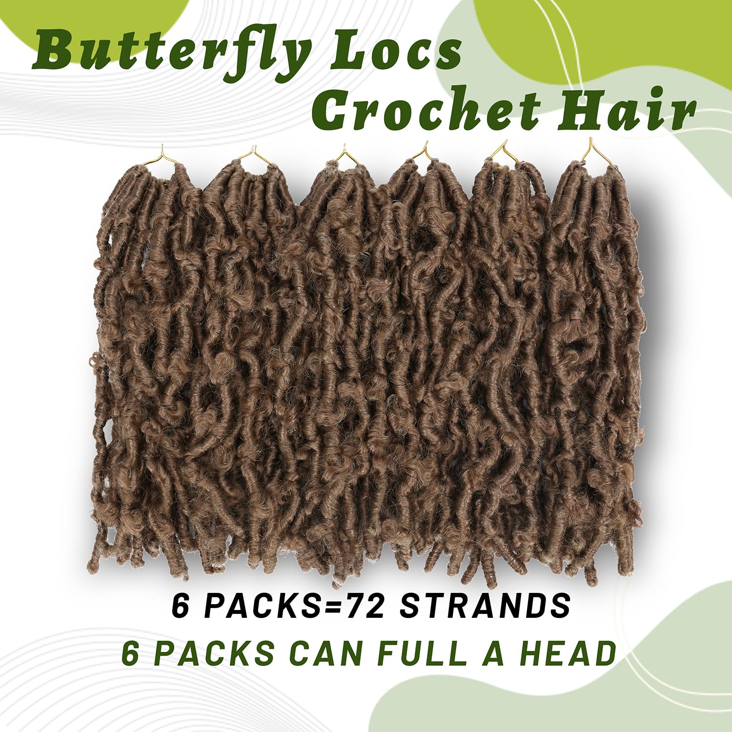 Snapklik.com : Butterfly Locs Crochet Hair - 12 Inch 6 Packs Short ...