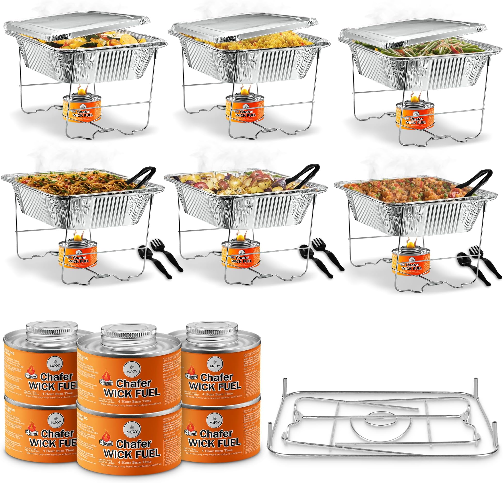 Amazon.com: Disposable Chafing Dish Buffet Set, Foldable Rack for ...