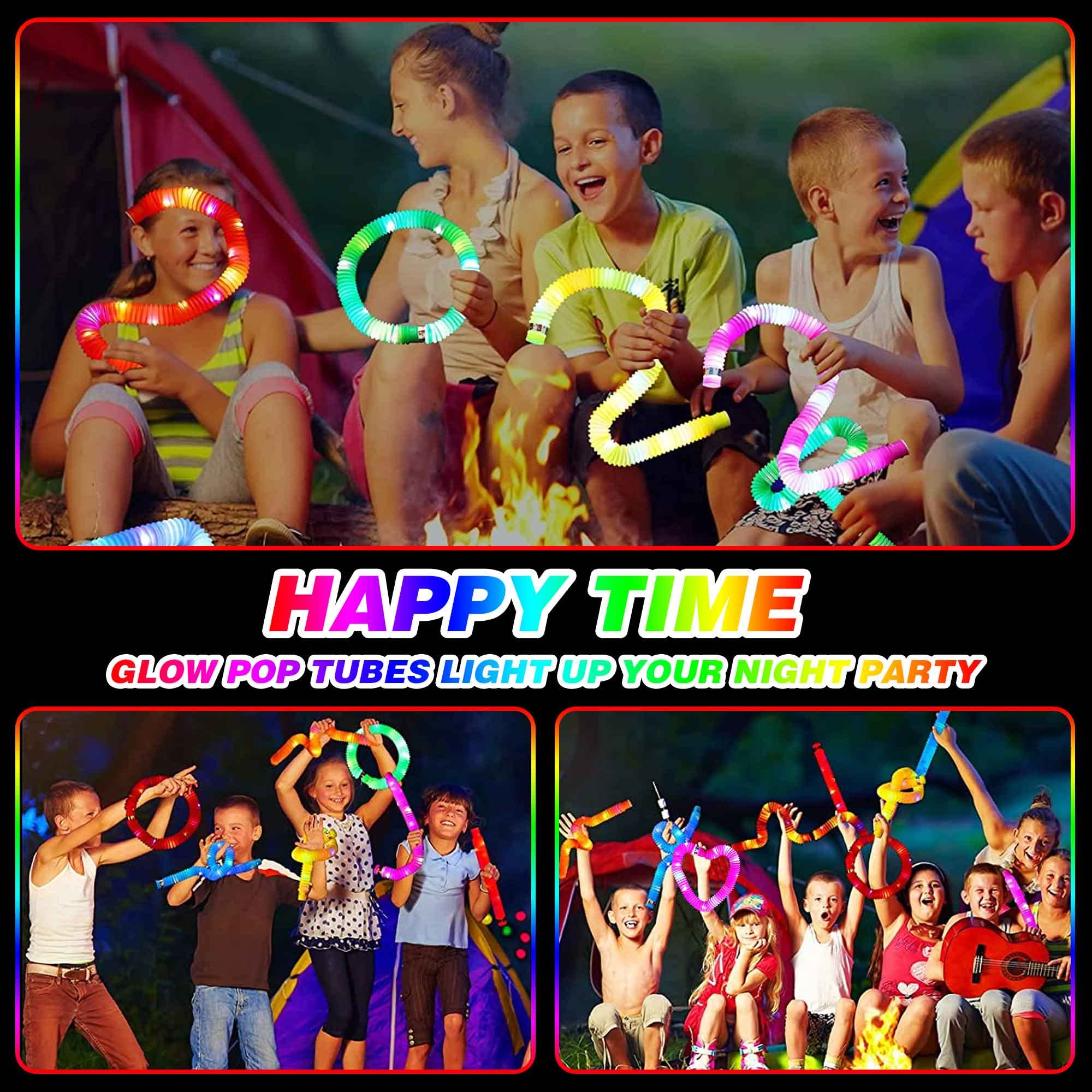 Snapklik.com : 15 PACK LED Light Up Pop Tubes Glow Sticks, Glow ...