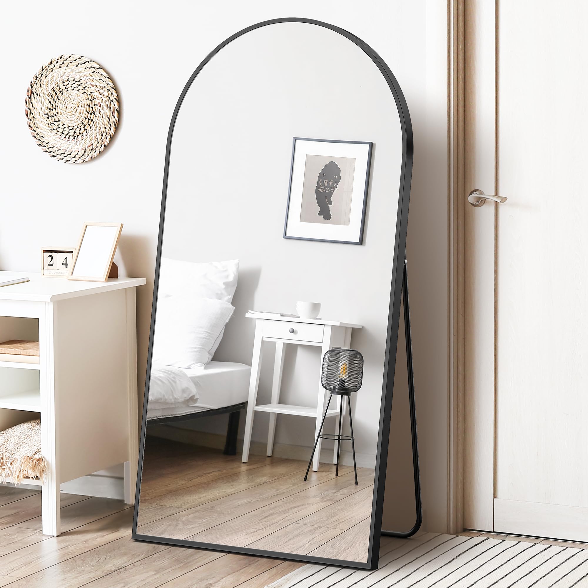 JHK Arched Full Length Mirror 36” x ” Full Body Floor Mirrors Standing ...