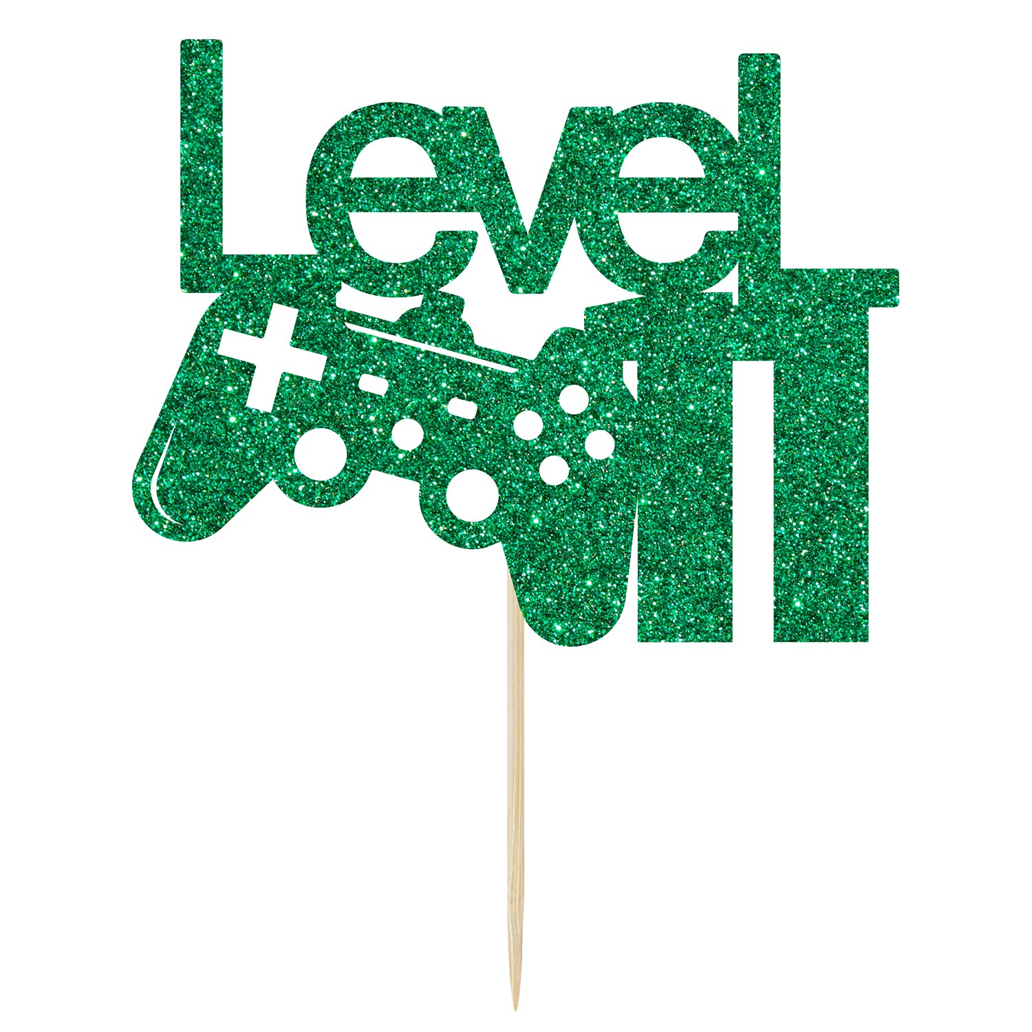Buy Green Glitter Level 11 Cake Topper - Level Up 11th Birthday Cake ...