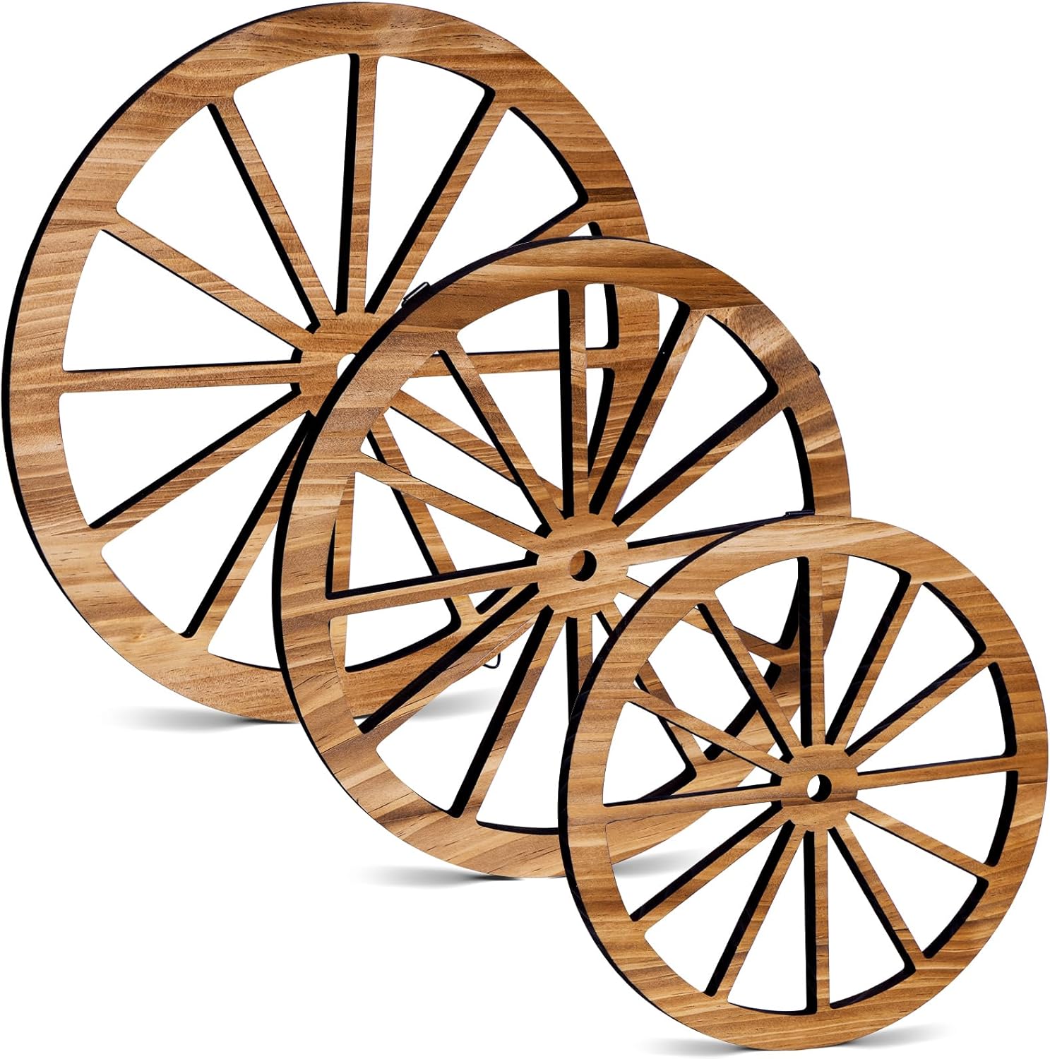 Amazon.com: 3 Pieces Wagon Wheel Decor Old Western Vintage Rustic Art ...