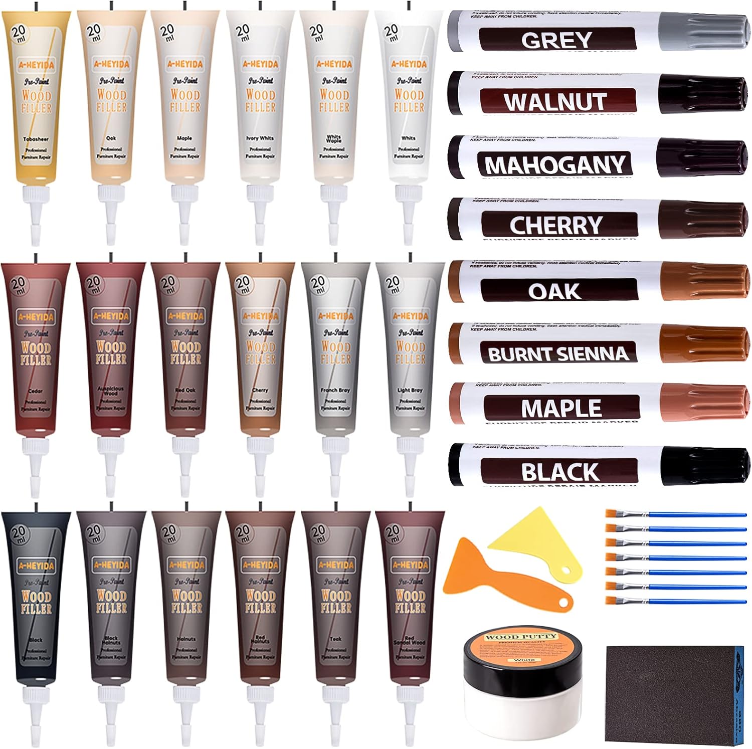 Amazon.com: Wood Floor Scratch Repair Kit - 40 Sets - Furniture Repair ...