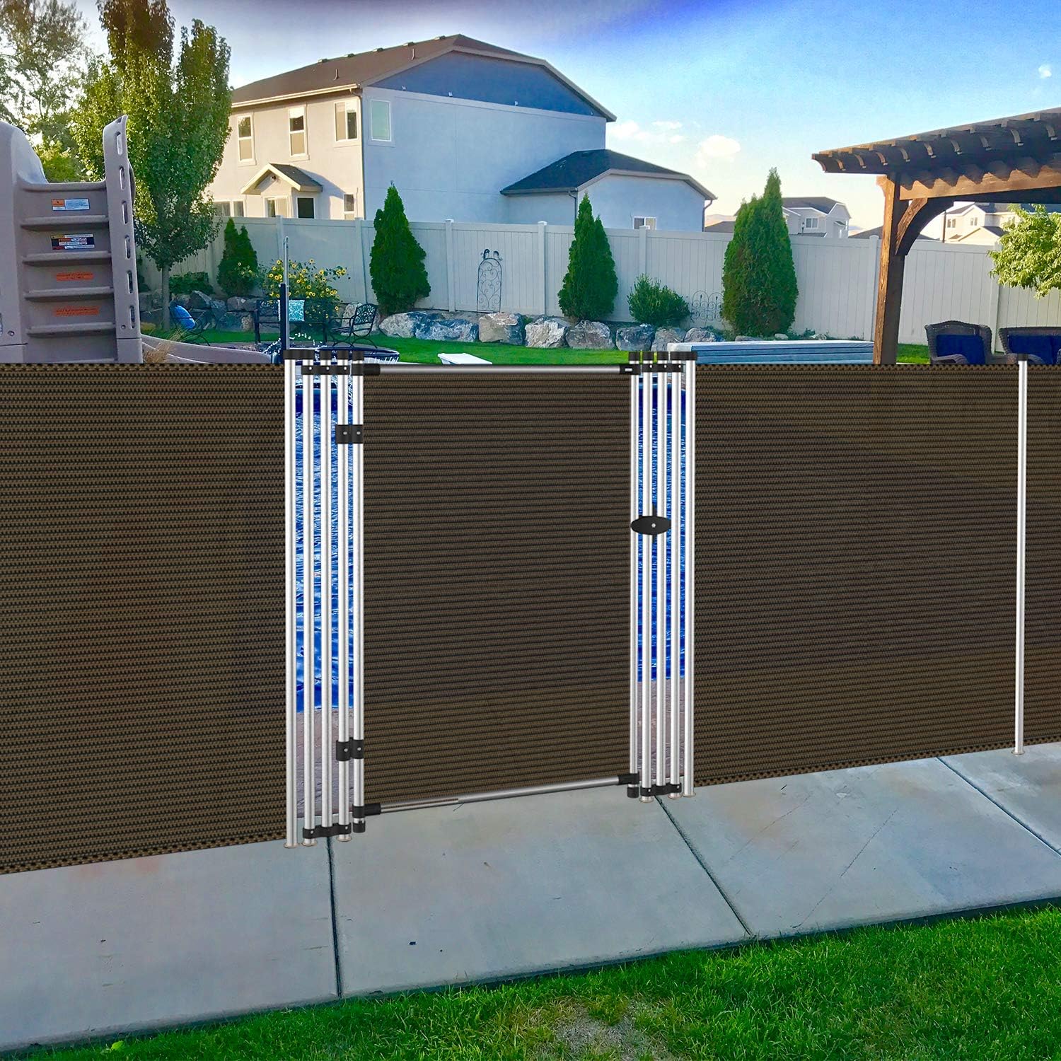 Amazon.com : Patio Pool Fence Gate for Inground Pools with Privacy ...