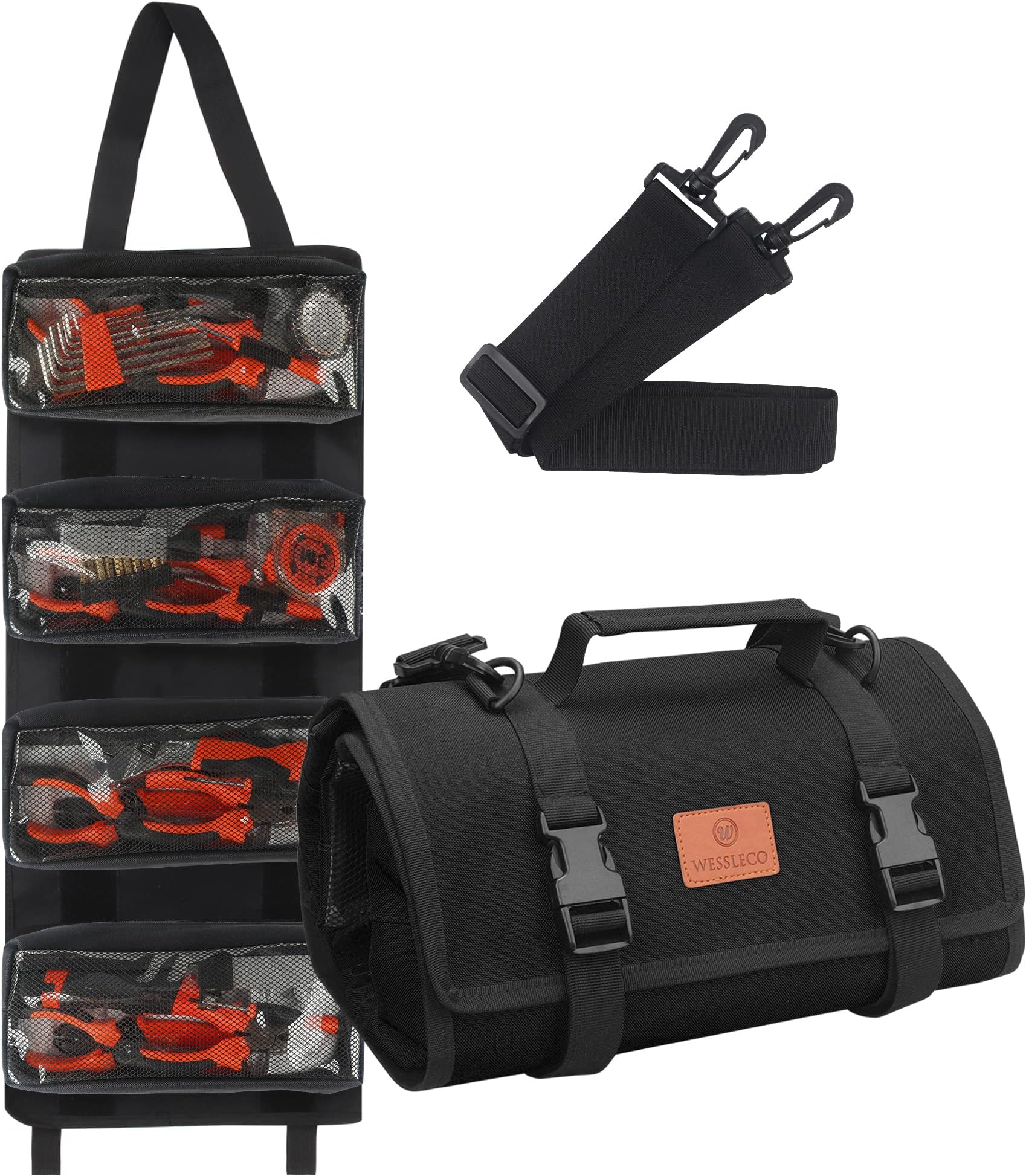 Mighty Red Ant Tool Roll Bag Organizer with Magnetic Plate – Heavy Duty ...