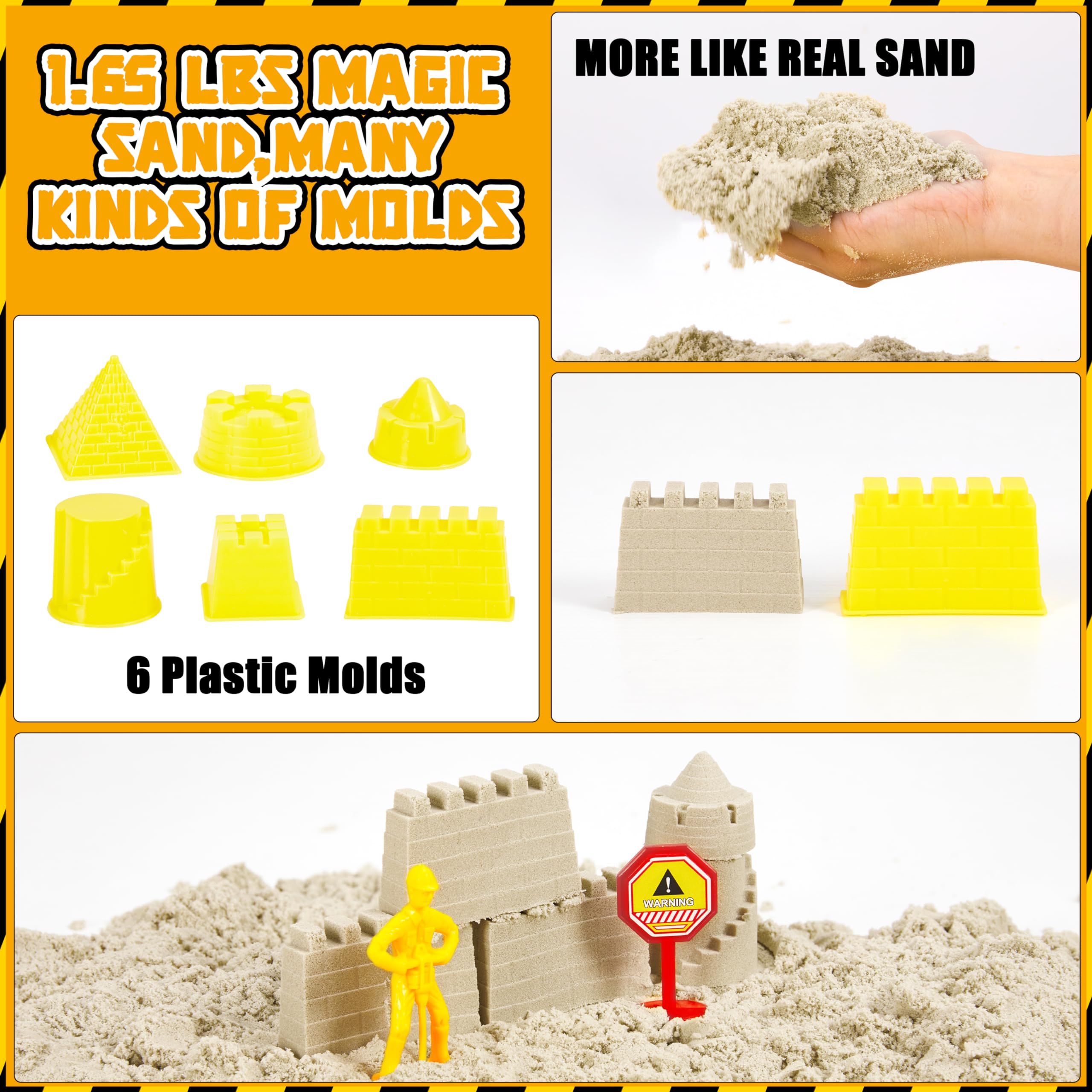 Snapklik.com : Carolart Construction Sensory Bin, Tractor Sand Playset ...