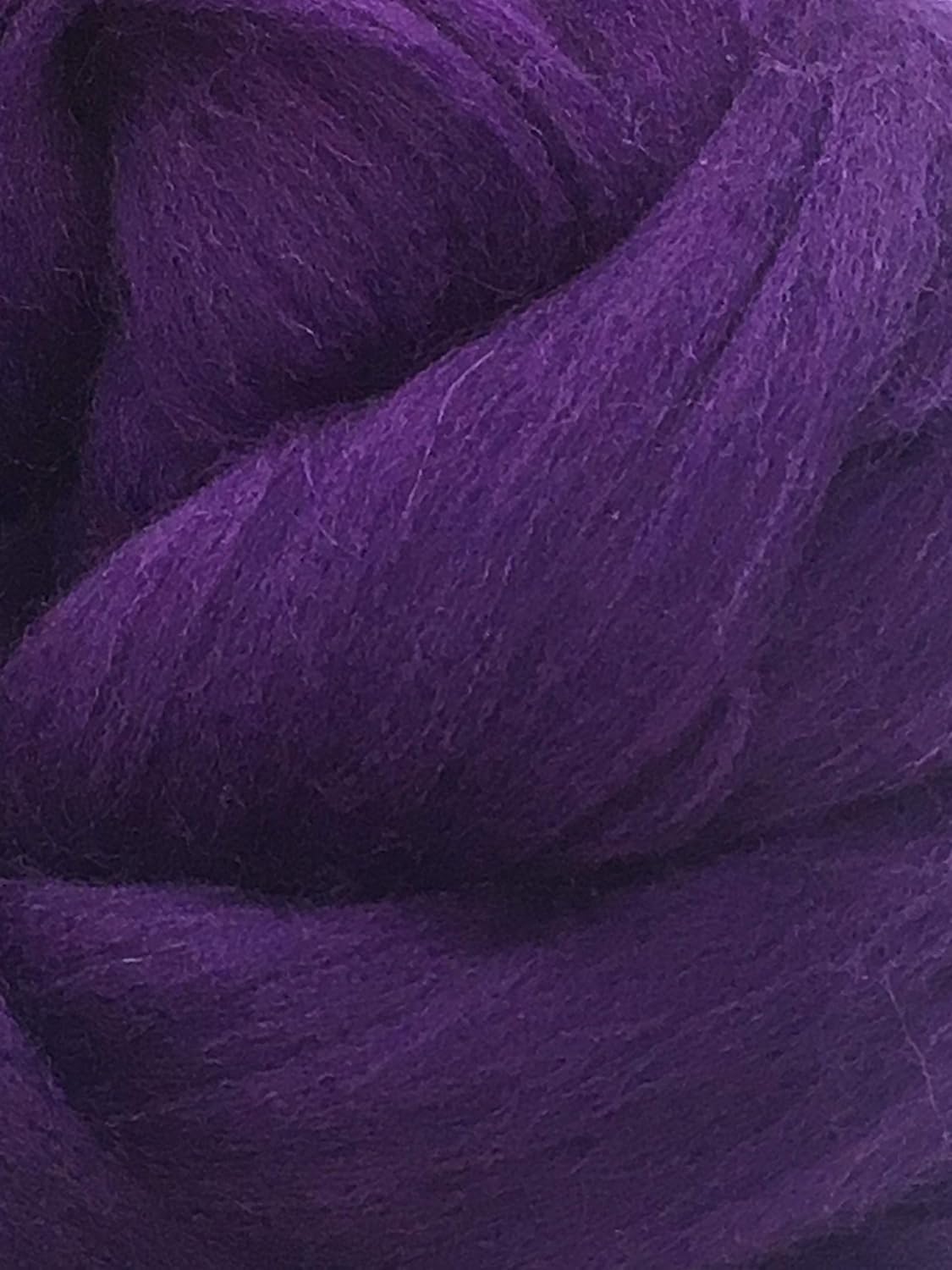 Amazon.com: Purple Grape Wool Top Roving Fiber Spinning, Felting Crafts ...