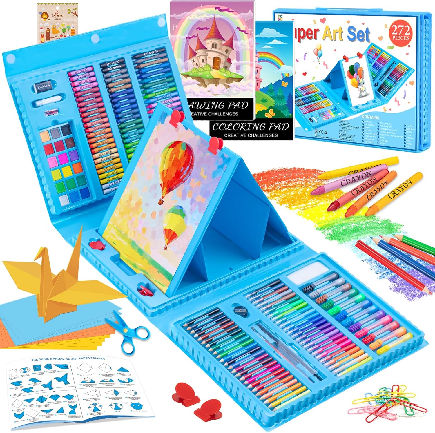 Art Kit, 272 Pack Art Set Drawing Kit for Kids Girls Boys, Deluxe Gift ...